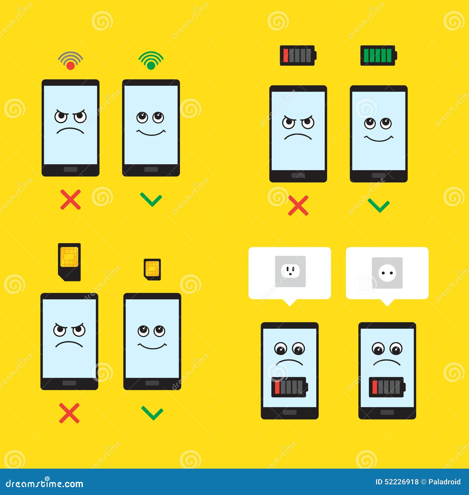 Trouble with your phone stock vector. Illustration of telecommunication ...