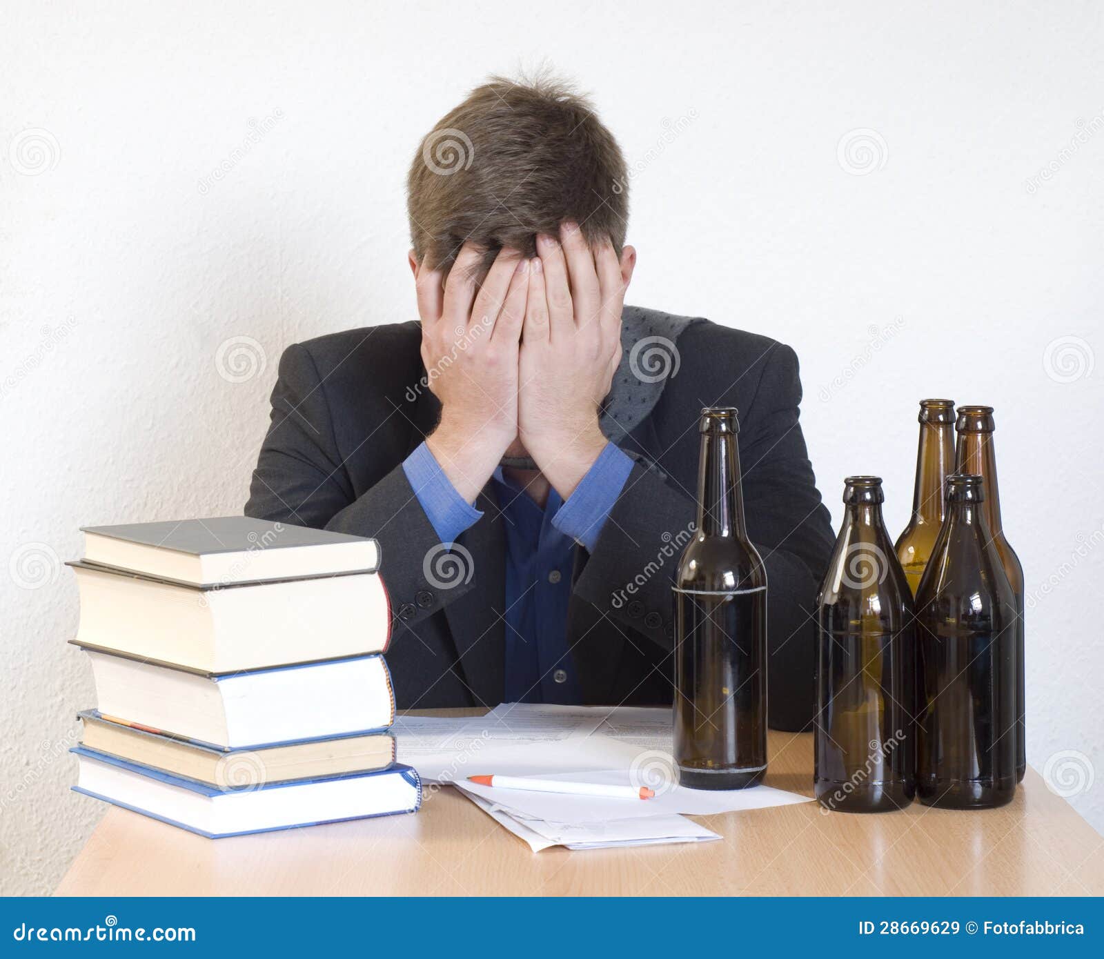 Troubled stock image. Image of person, drunk, drinking - 28669629