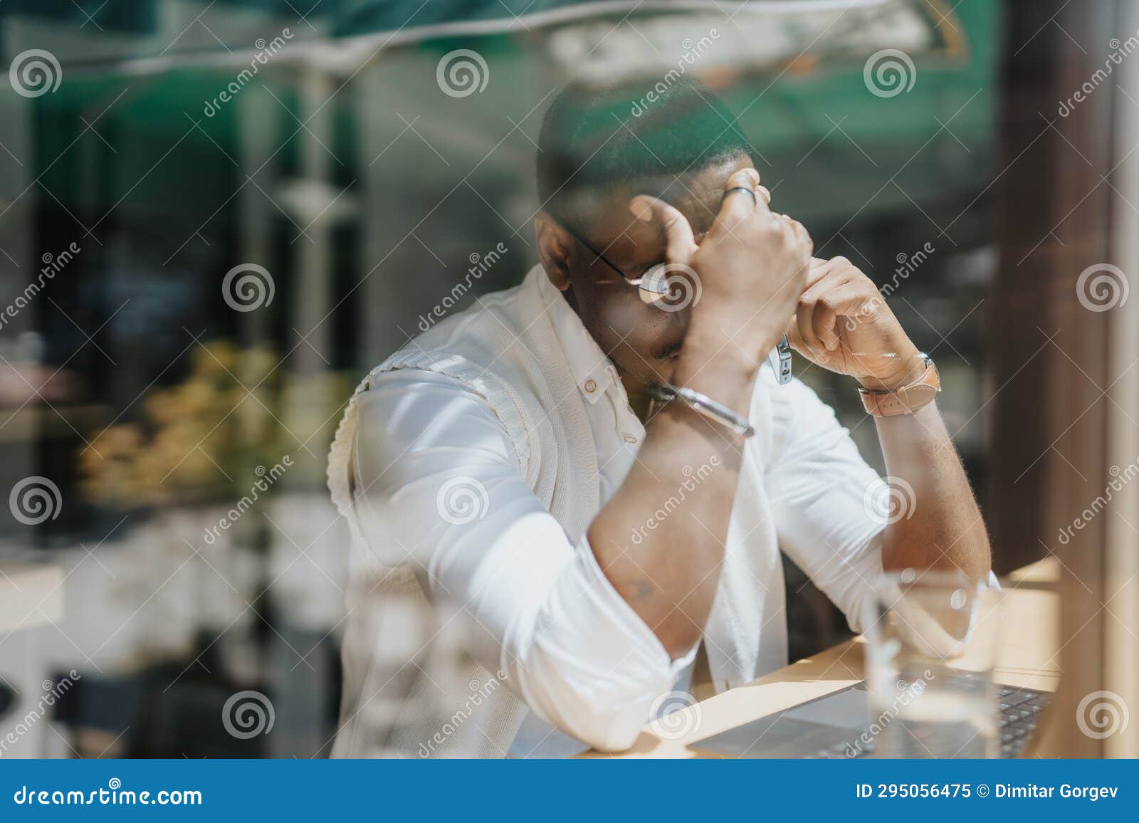 Business Person in Trouble Cannot Find a Solution of His Problem. Stock ...