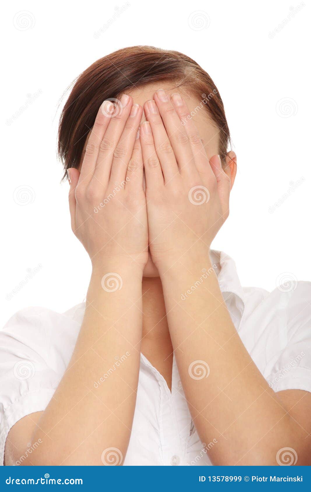 Troubled business woman stock image. Image of ashamed - 13578999