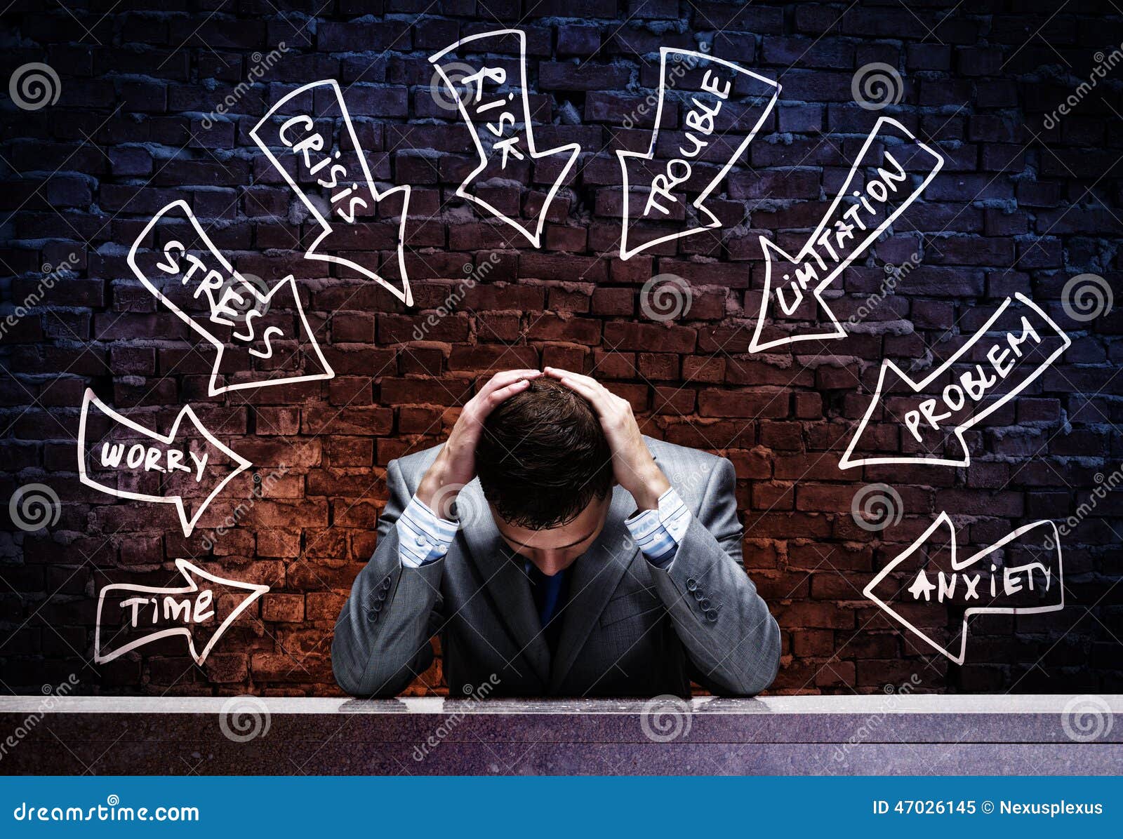 Troubled businessman stock image. Image of depression - 47026145