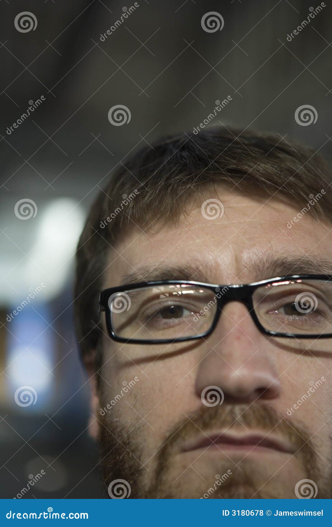 Troubled face stock photo. Image of serious, glasses, vertical - 3180678