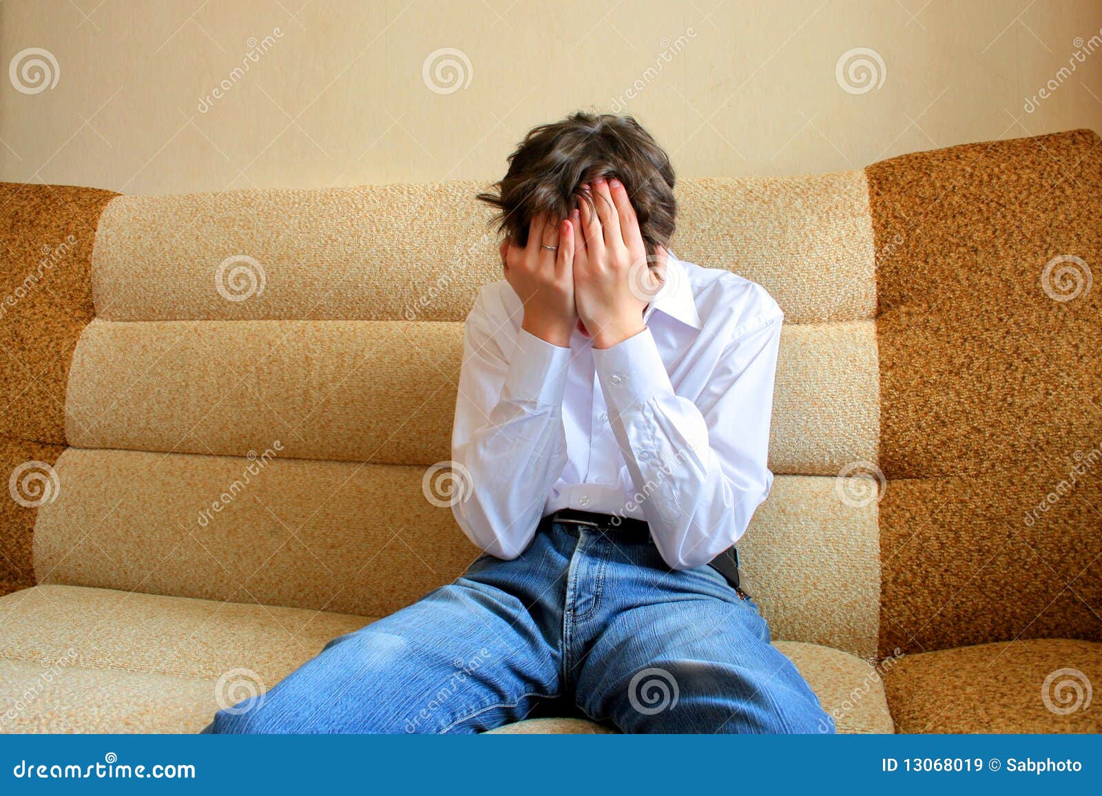 Troubled teenager stock image. Image of sadness, hold - 13068019