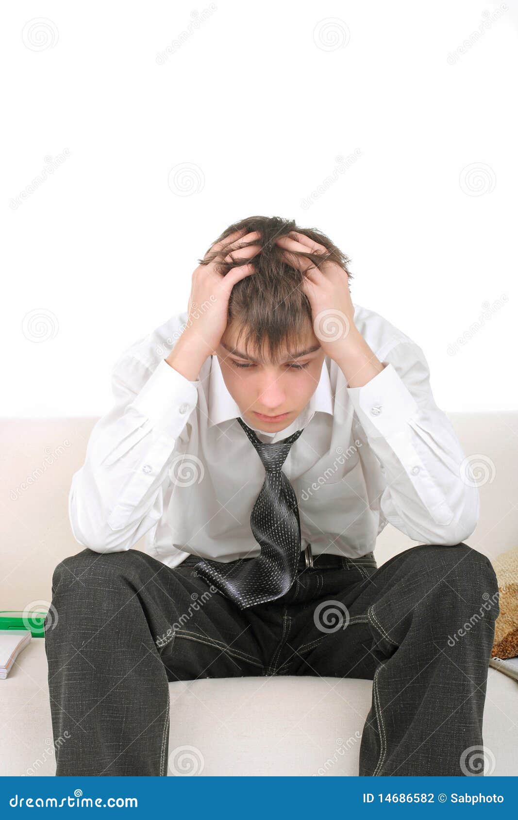 Troubled teenager stock photo. Image of indoor, confused - 14686582