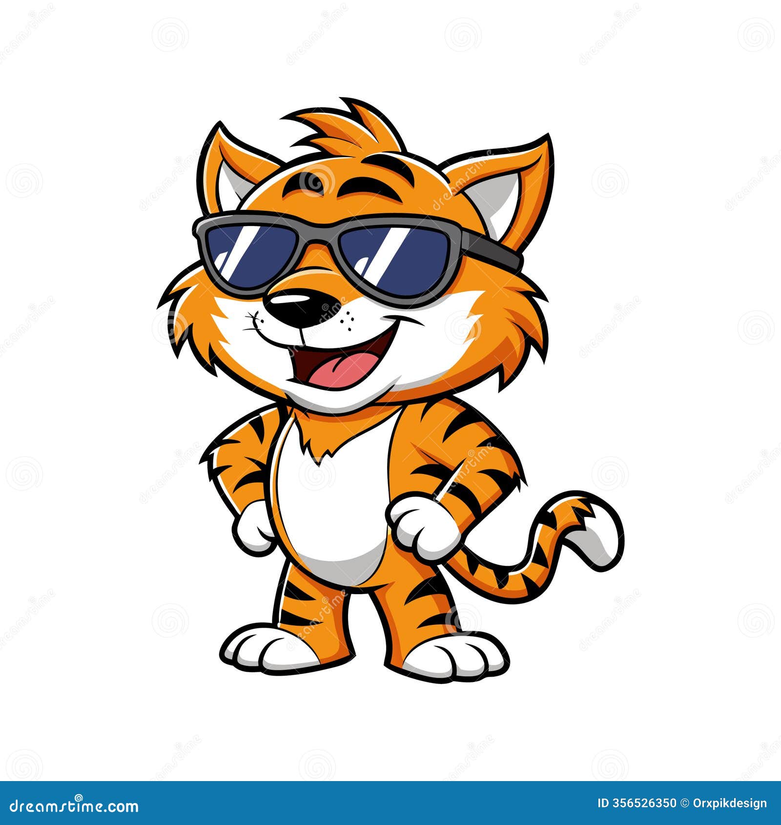 Troubled Tiger Cub Flying Adventure Stock Vector - Illustration of ...