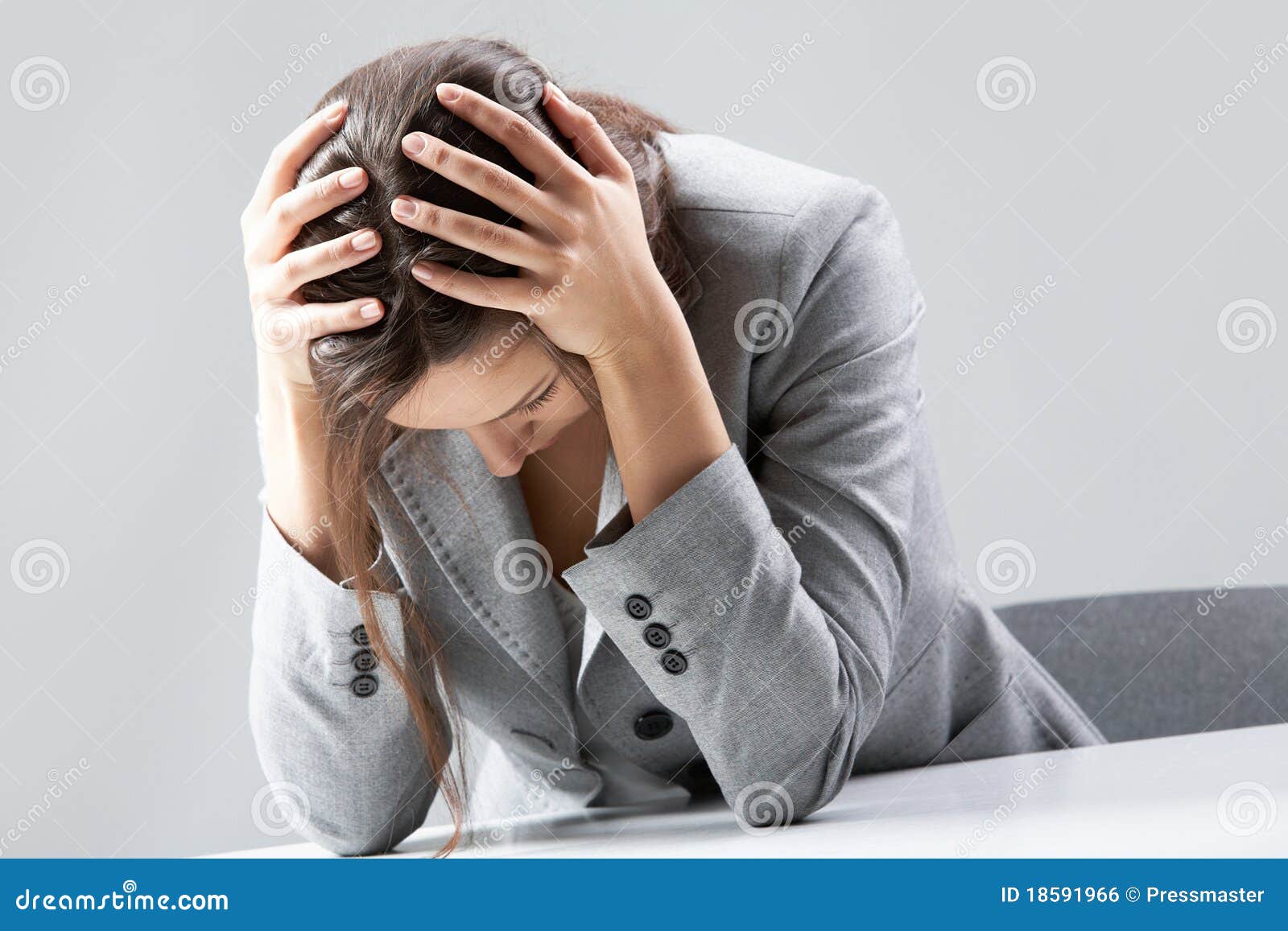 Troubled woman stock photo. Image of girl, headache, damage - 18591966