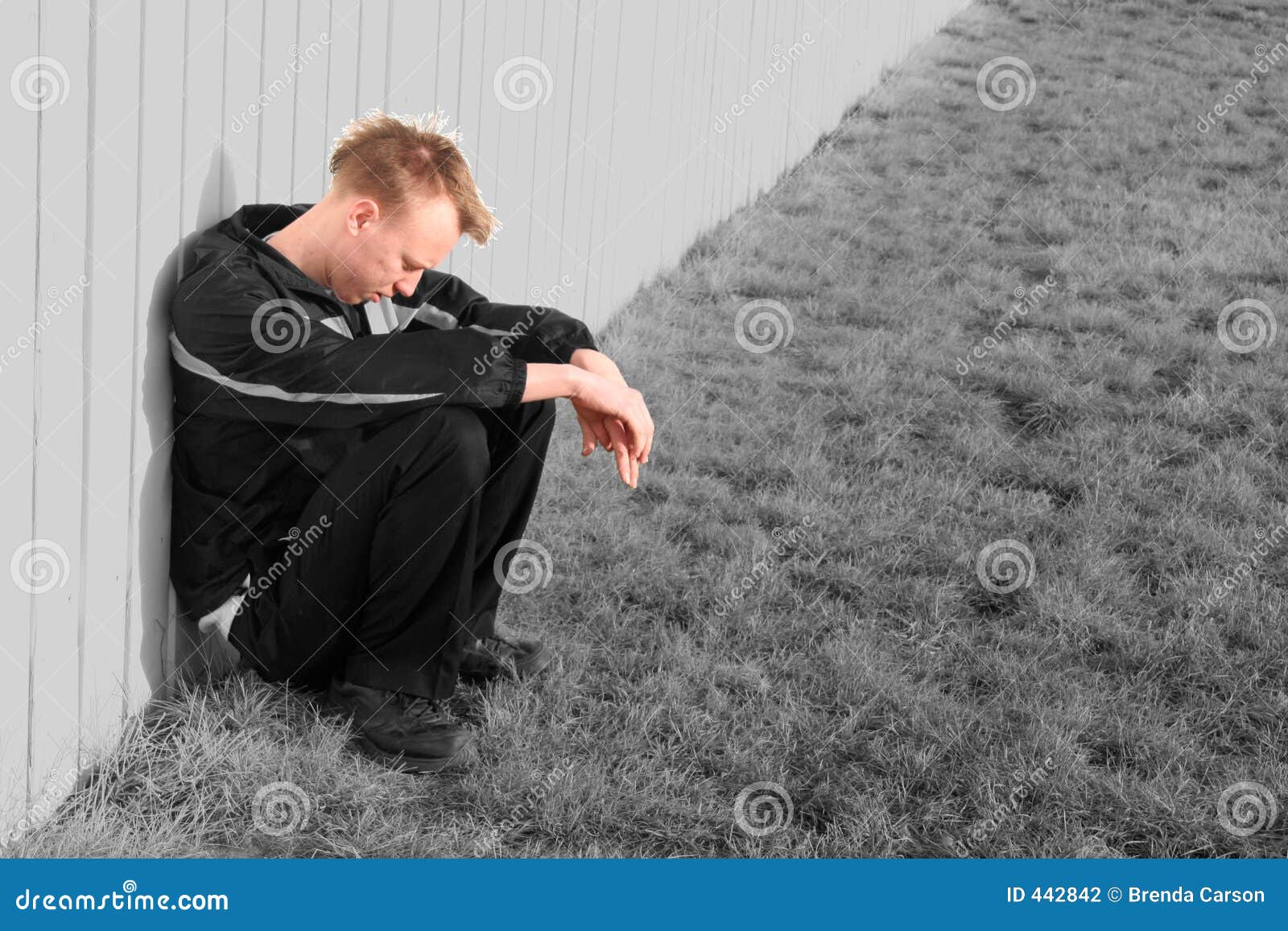 Troubled Young Man stock photo. Image of lost, colored - 442842