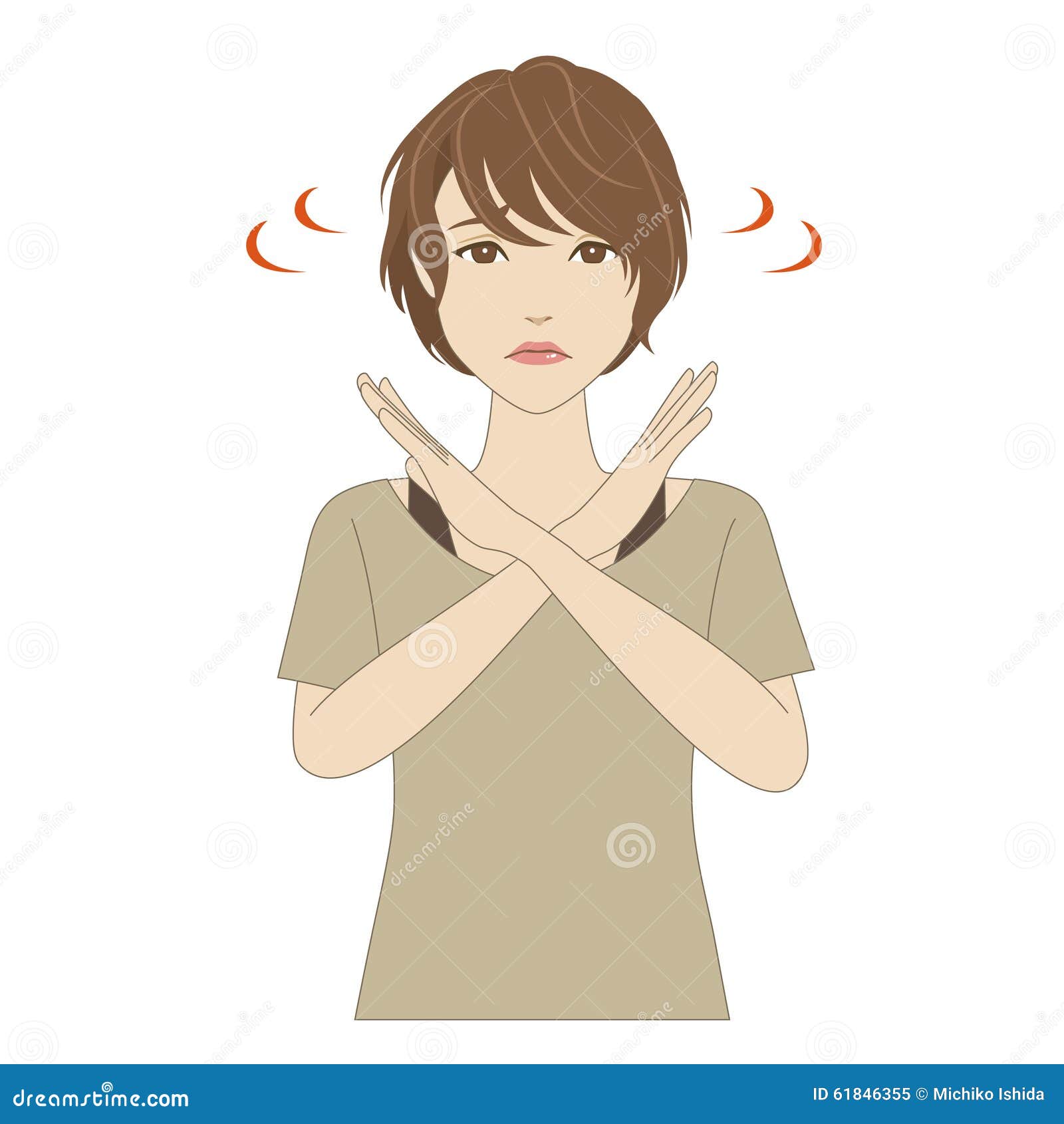 Troubled young woman stock vector. Illustration of cute - 61846355