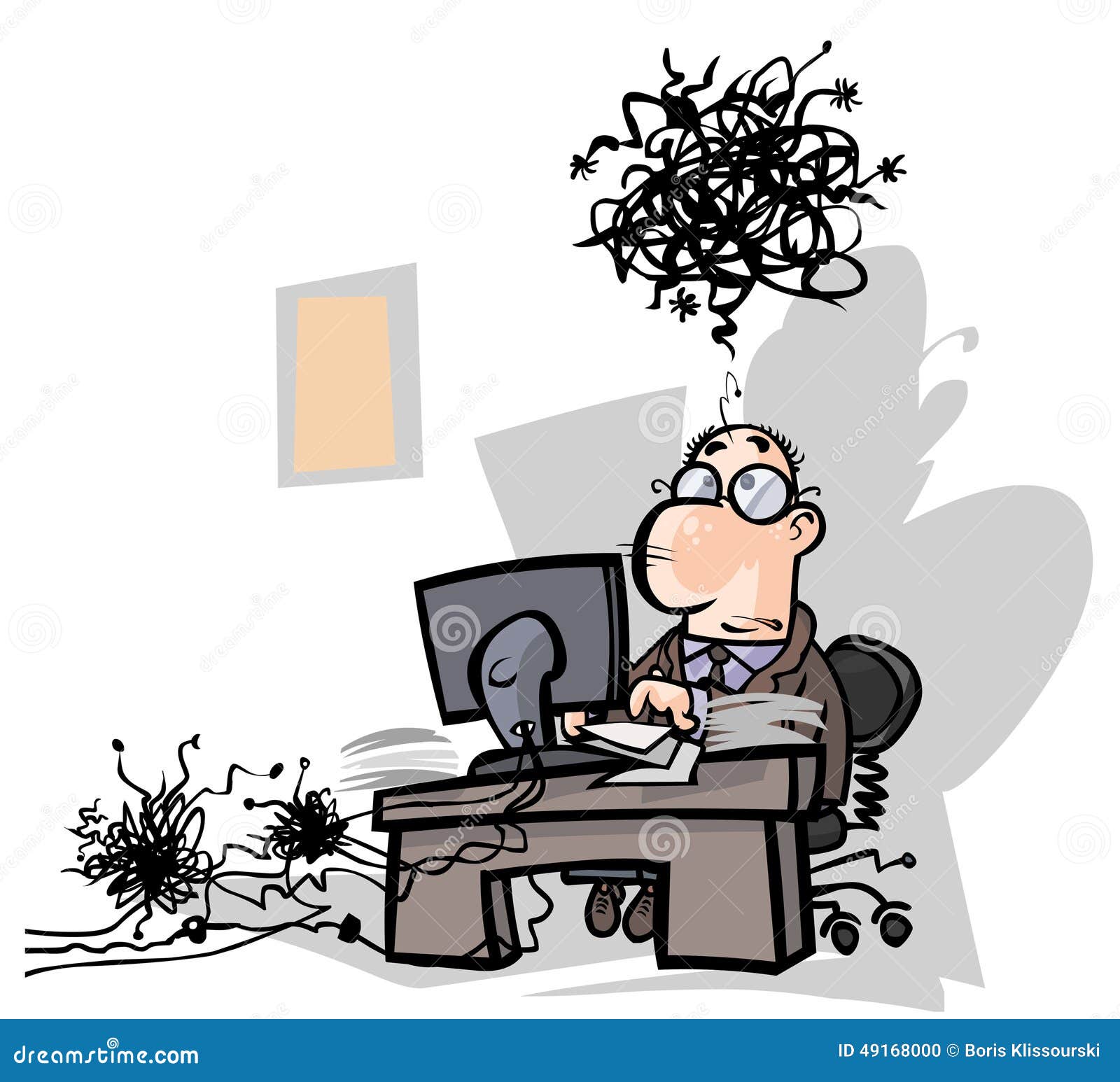 Troubles in the office. stock vector. Illustration of professional ...
