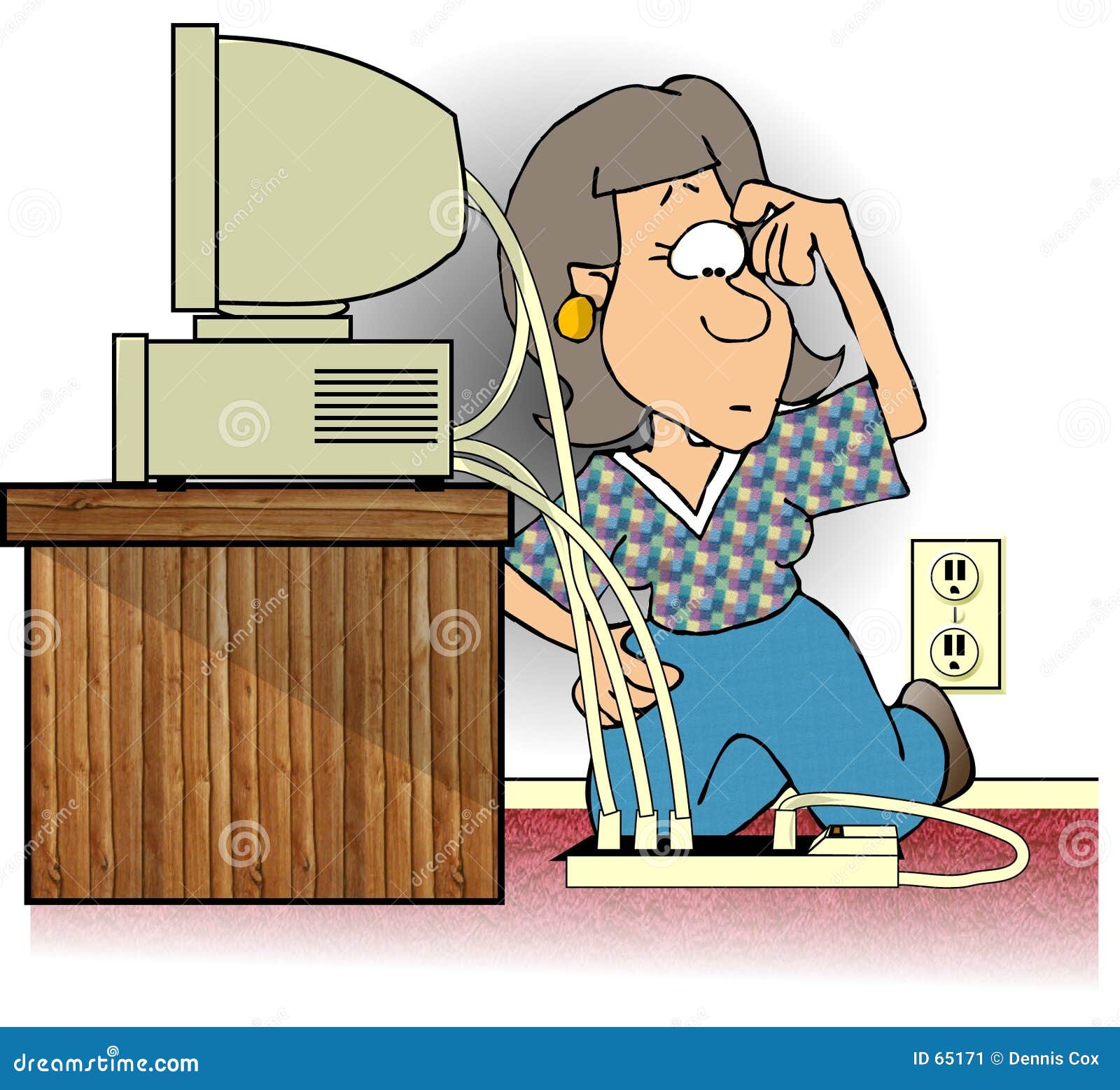 Troubleshooter stock illustration. Illustration of lady - 65171