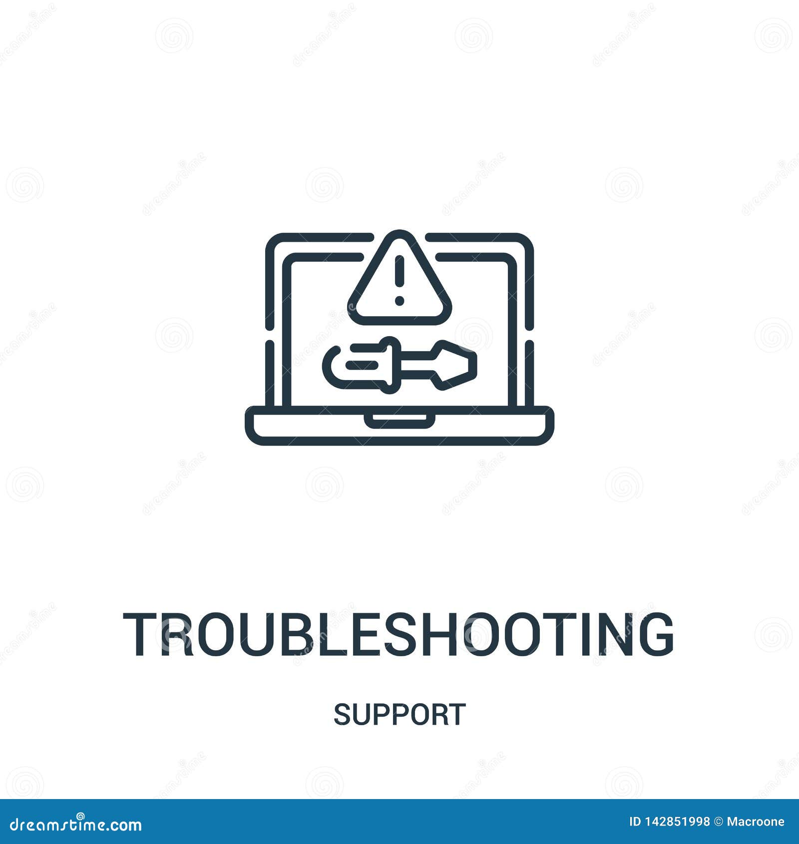 Troubleshooting Symbol Magnifying Glass And Gears Vector Illustration ...