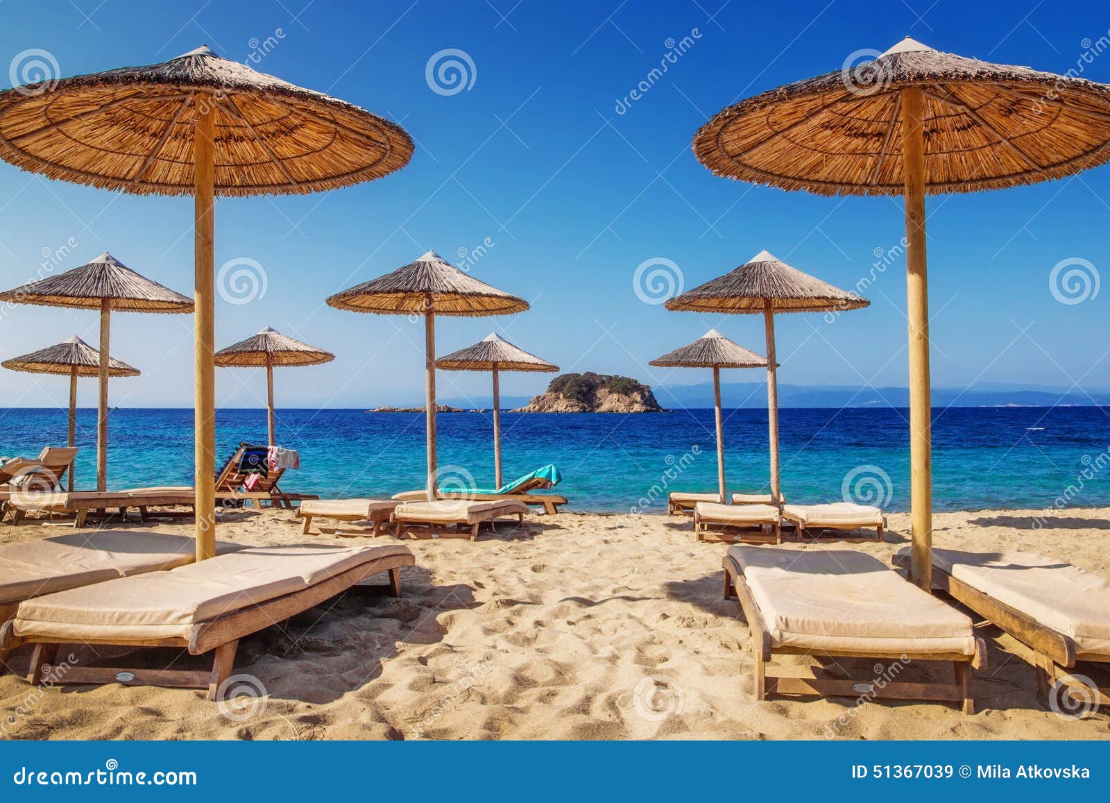 Troulos Beach, Skiathos, Greece Stock Image - Image of mediterranean ...