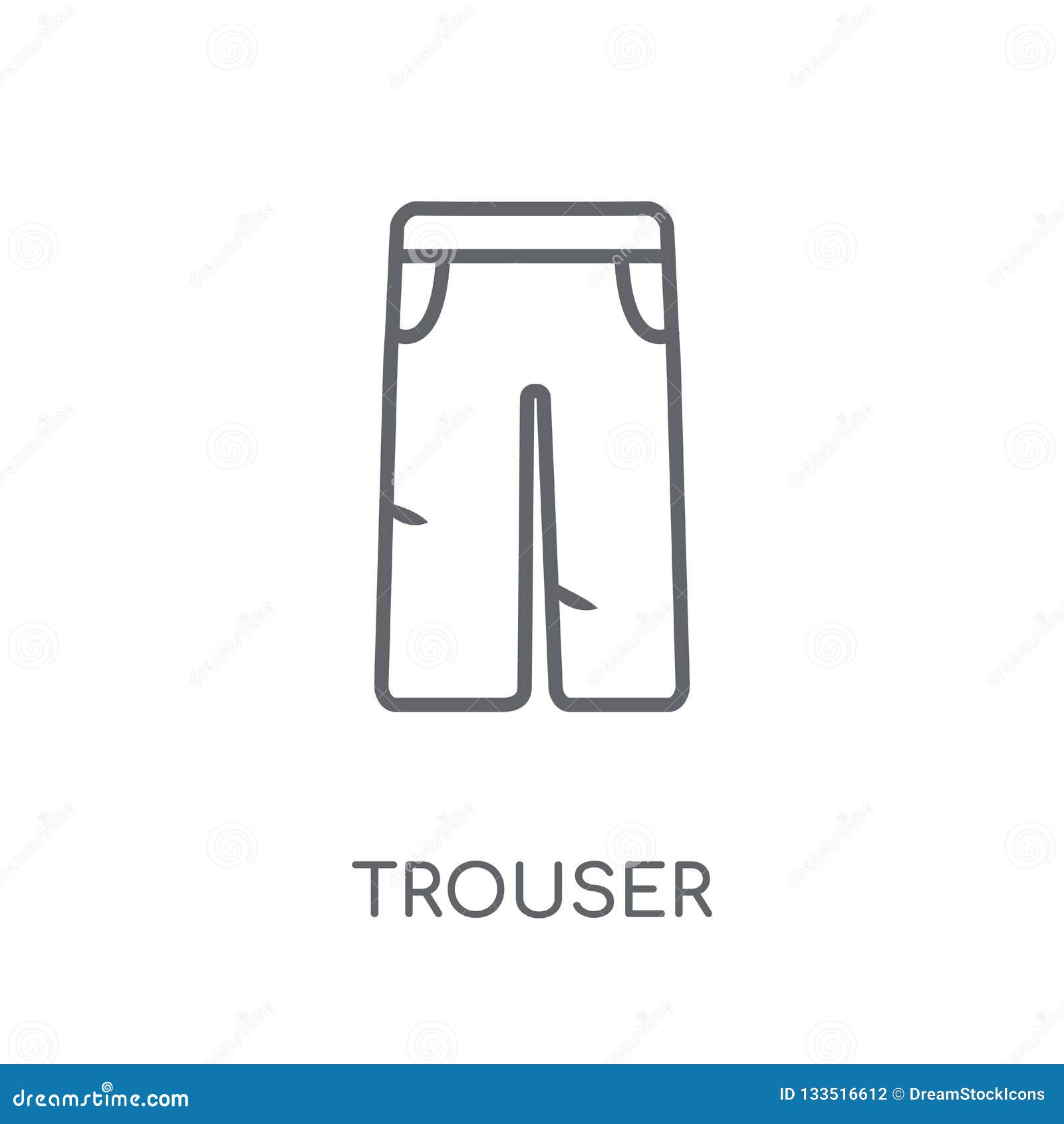 Trouser Linear Icon. Modern Outline Trouser Logo Concept on Whit Stock ...