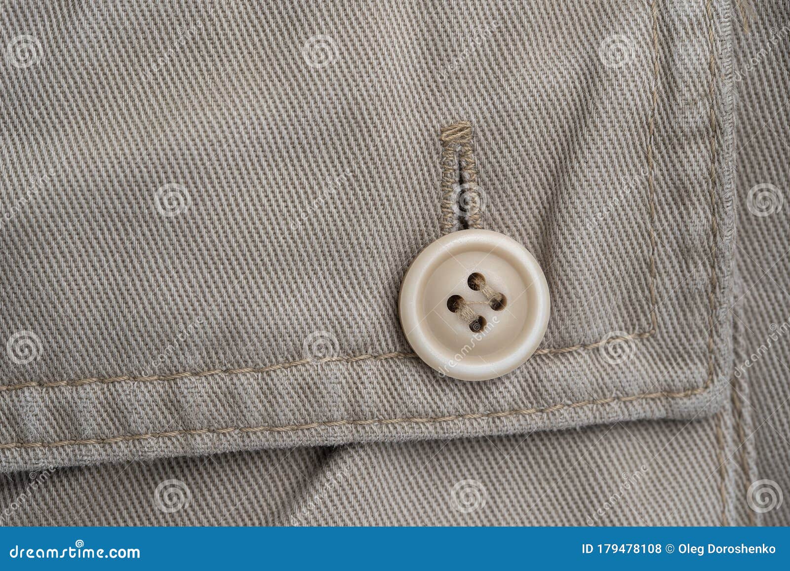 Trouser Pocket with Button, Closeup. Backside View with Buttoned ...