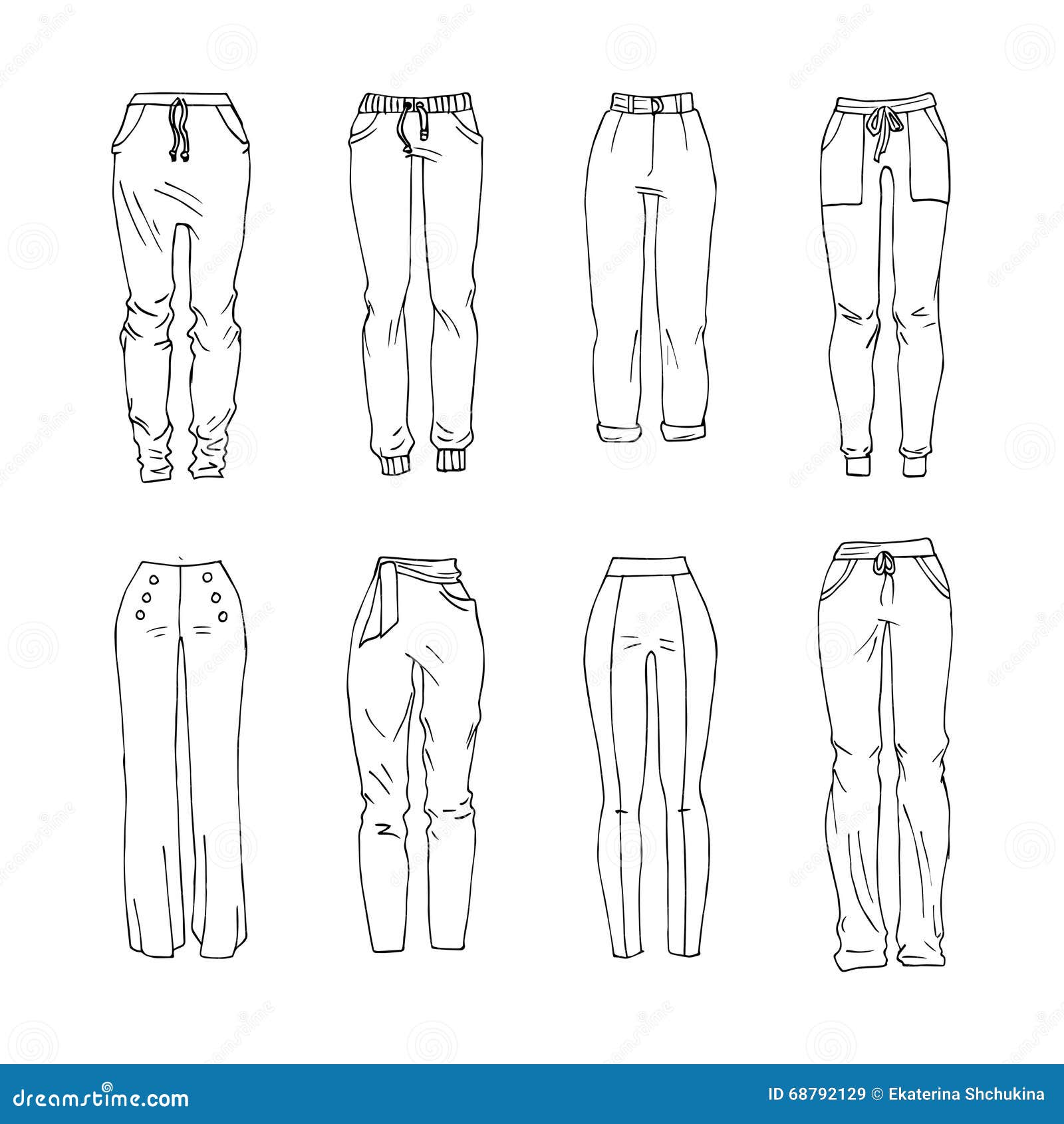 Trousers stock illustration. Illustration of drawstring - 68792129