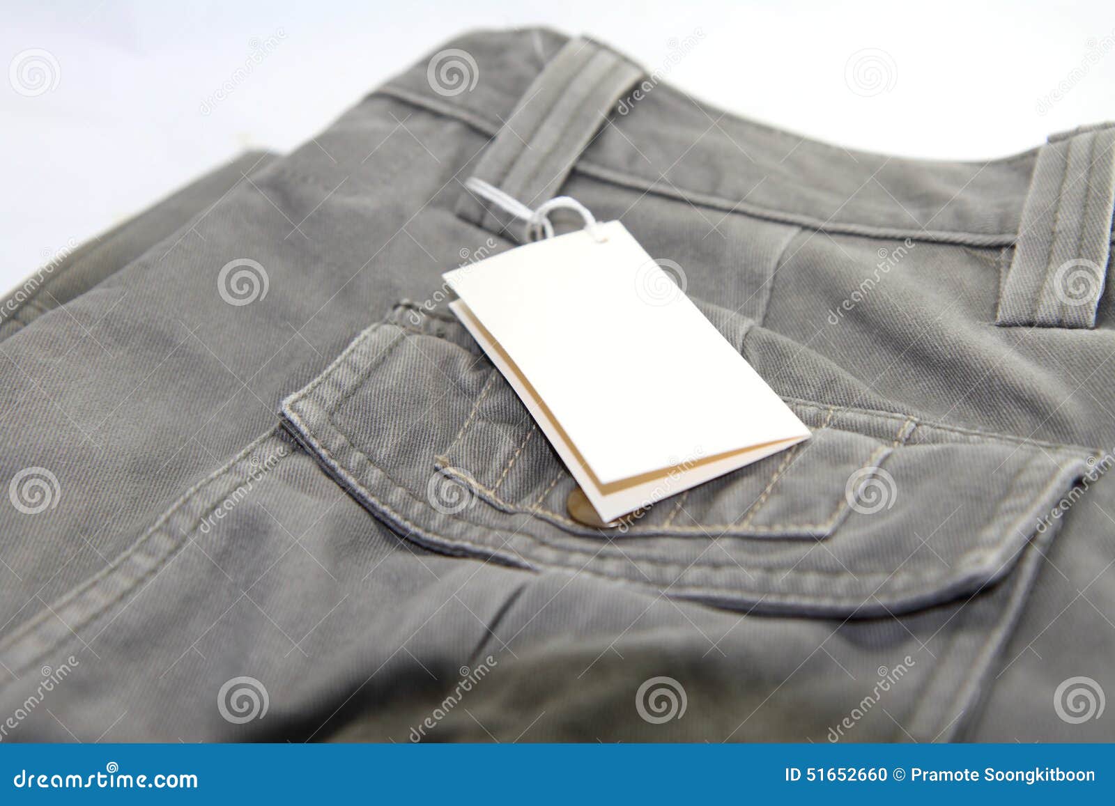 Trousers with label stock photo. Image of clothes, garment - 51652660