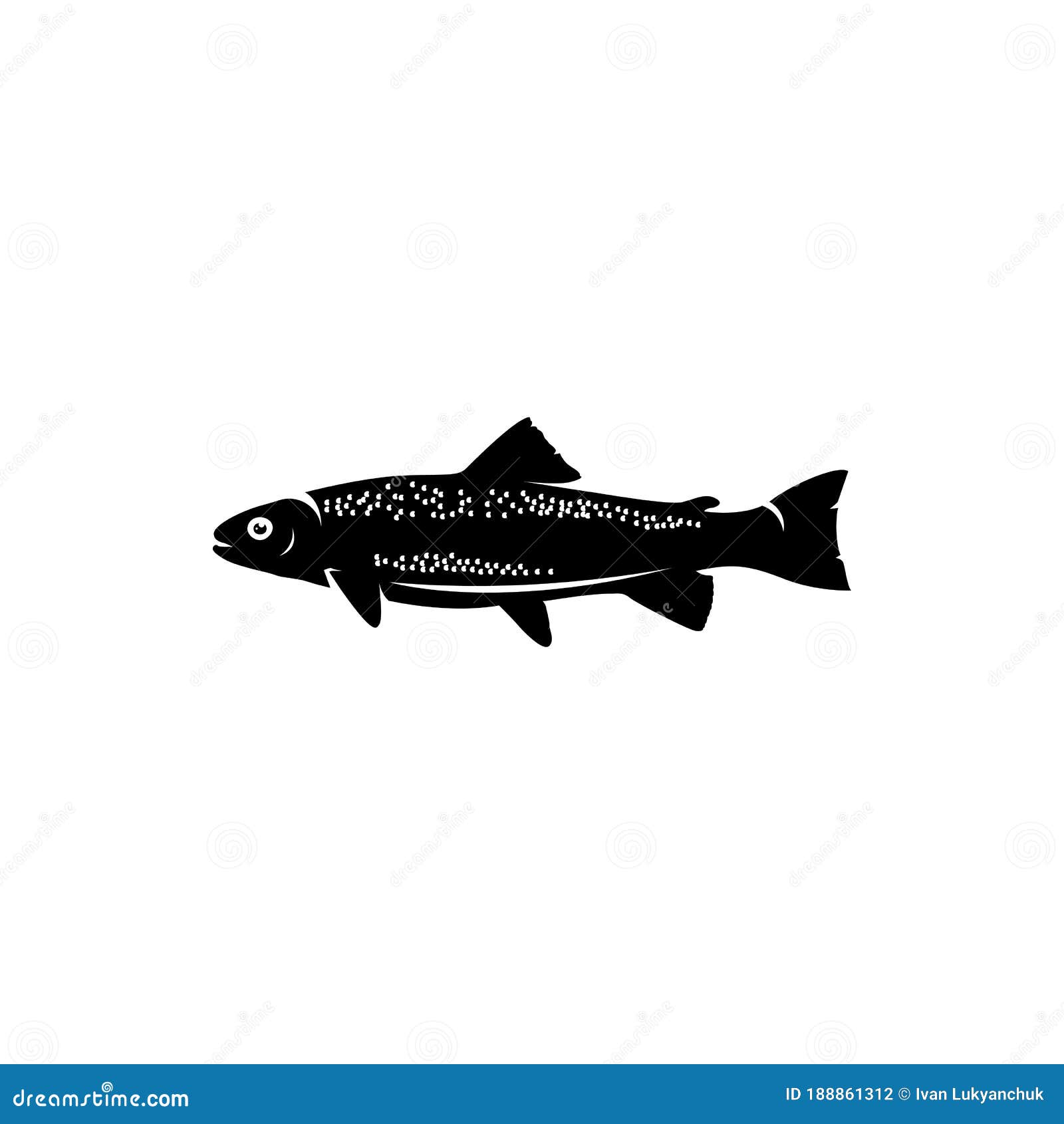 Trout Fishing Silhouette