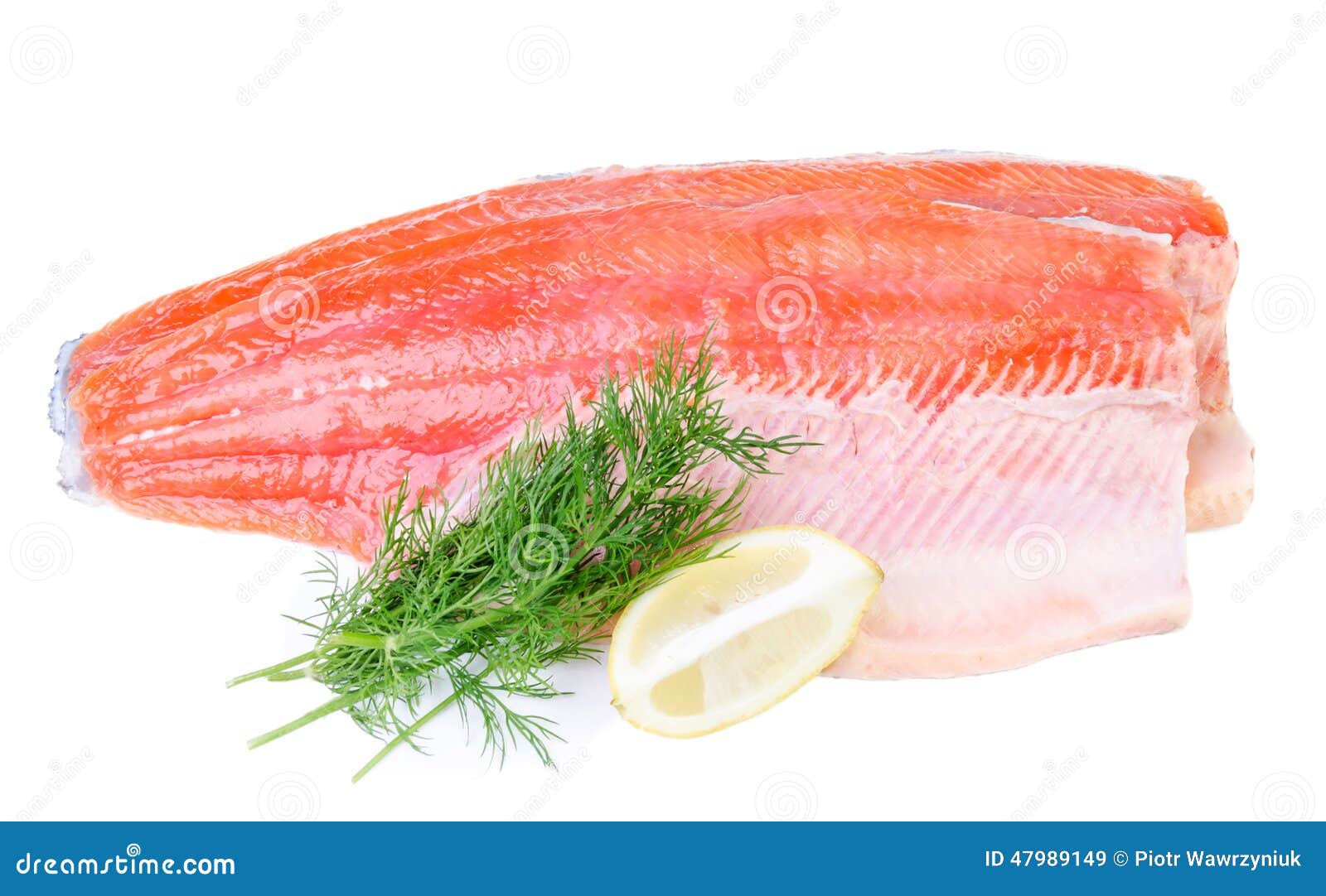 Trout Fish Fillet Isolated on a White Background Stock Image - Image of ...