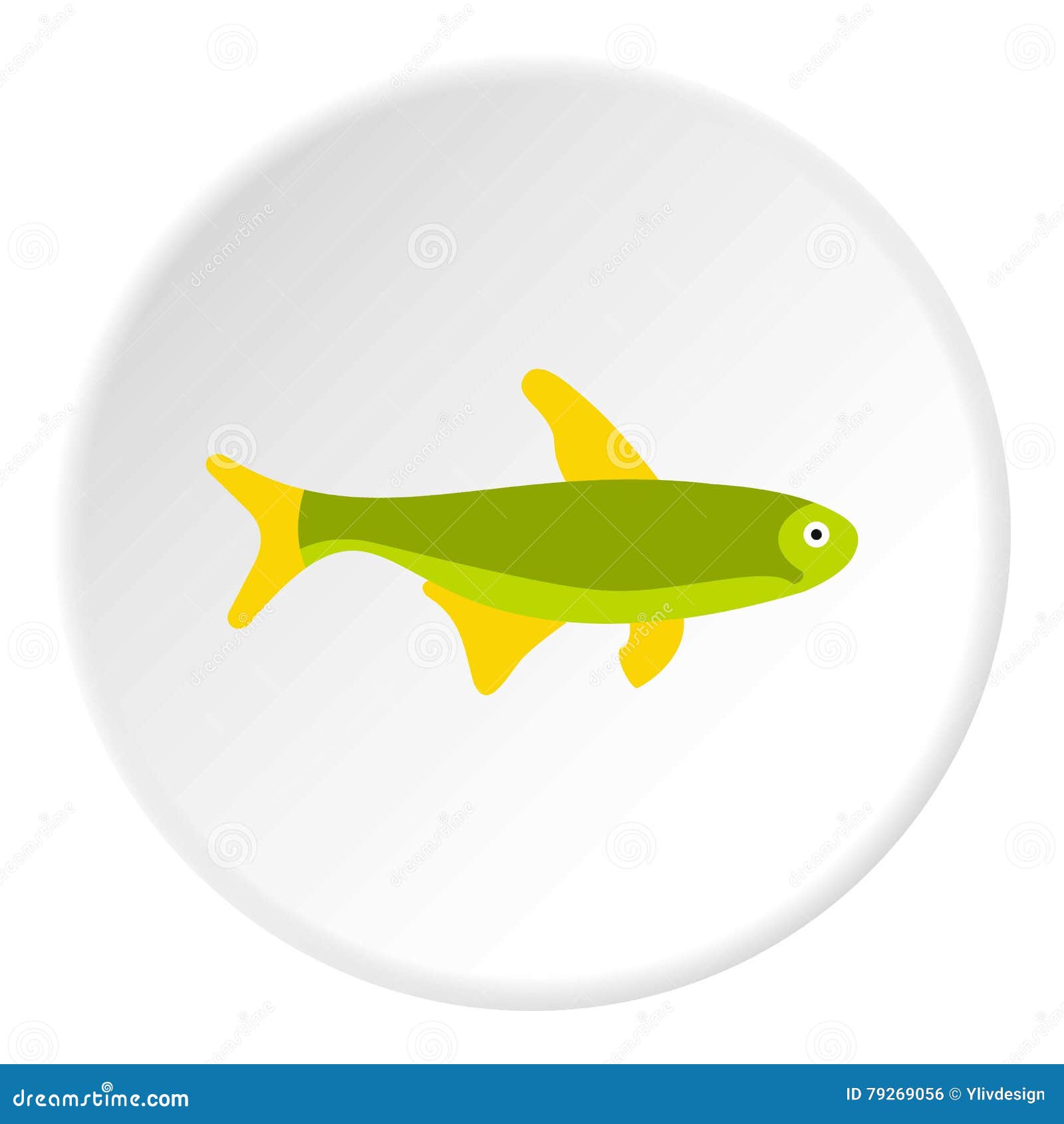 Trout Fish Icon, Flat Style Stock Vector - Illustration of scale ...