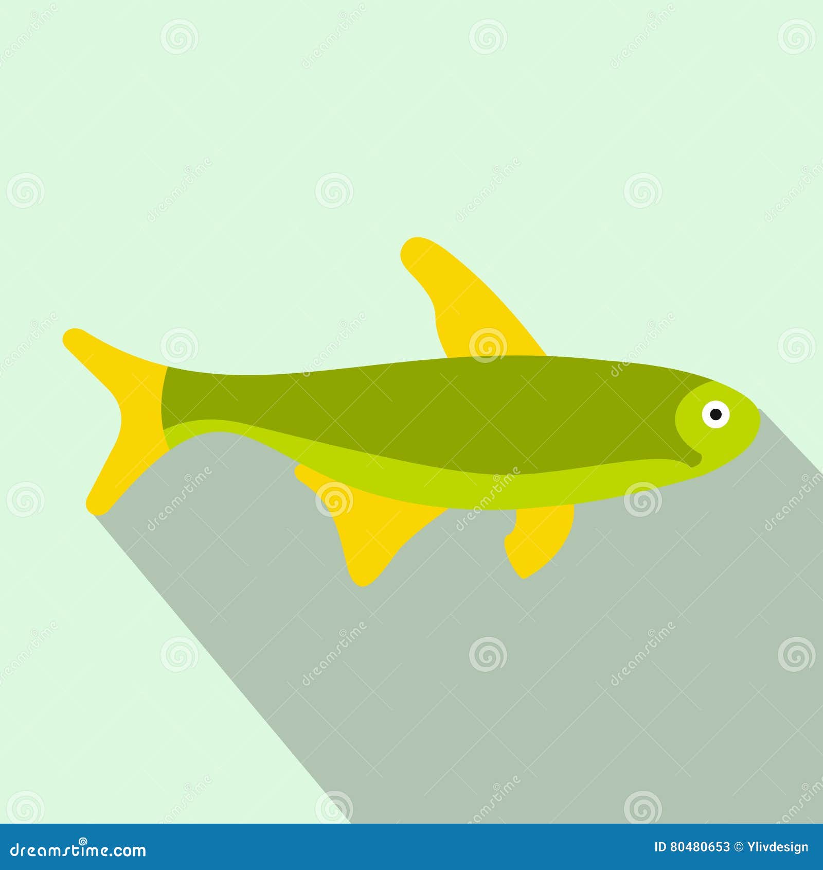 Trout Fish Icon, Flat Style Stock Vector - Illustration of site ...