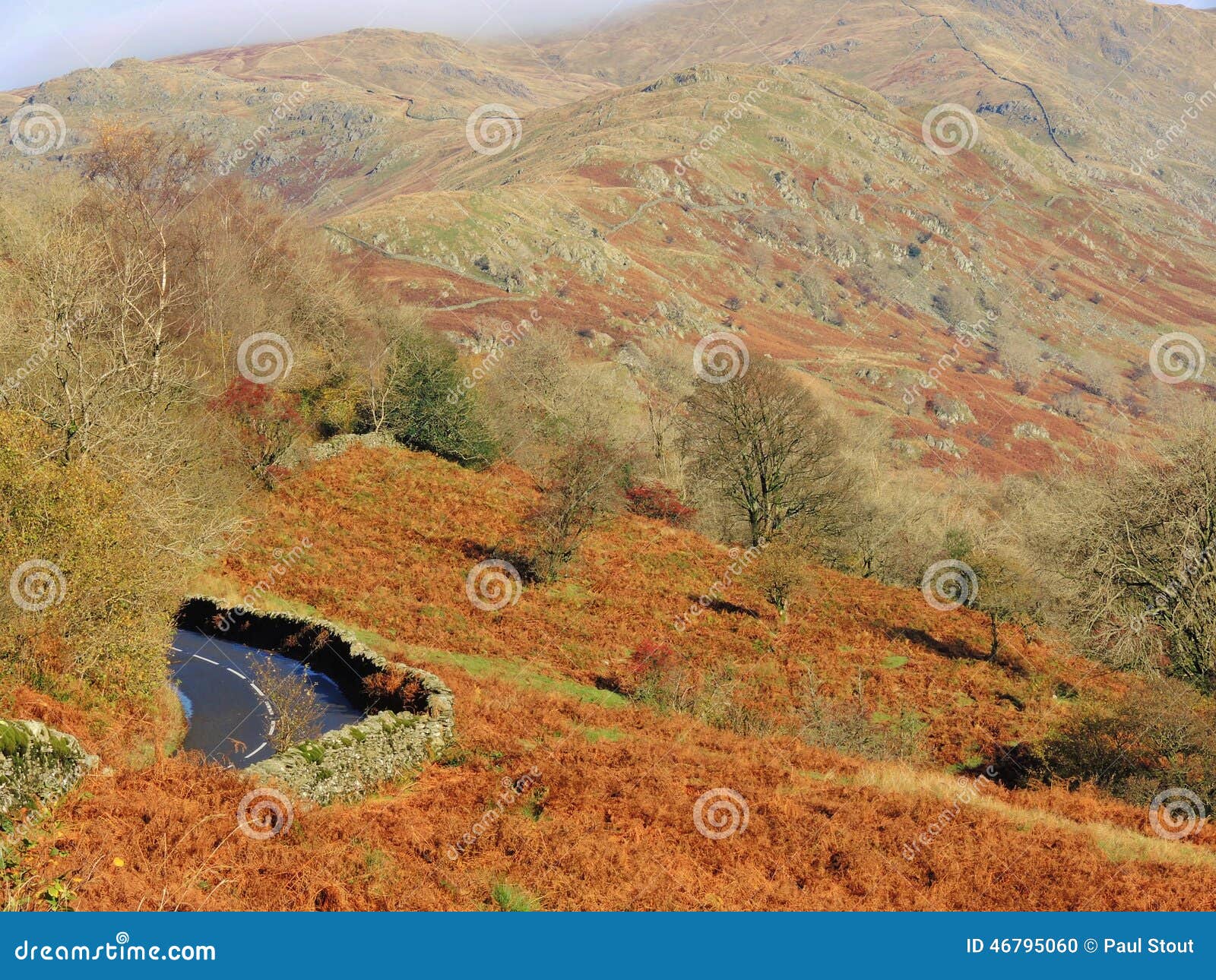 The Troutbeck Valley. stock photo. Image of road, peaceful - 46795060