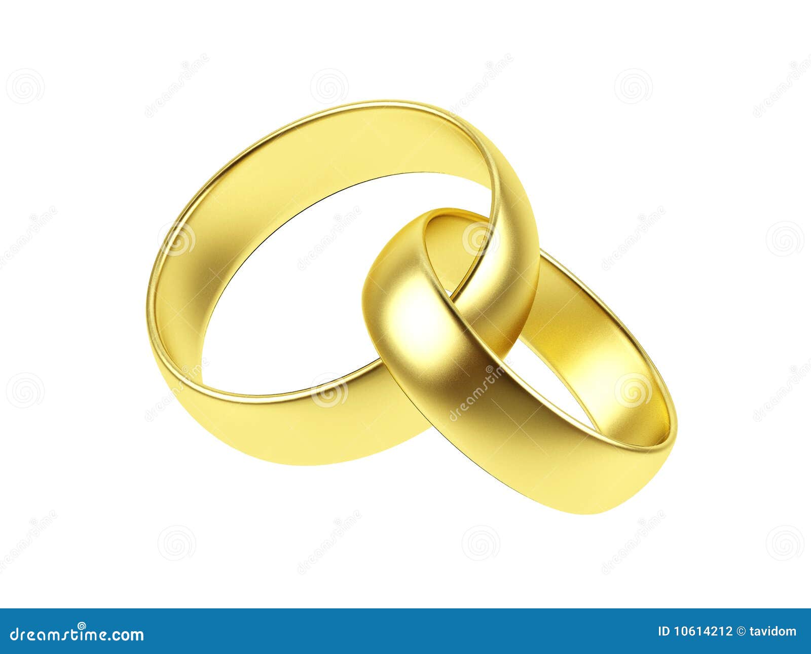 Trouwring Twee Op Een Witte Achtergrond. Stock Illustratie ...