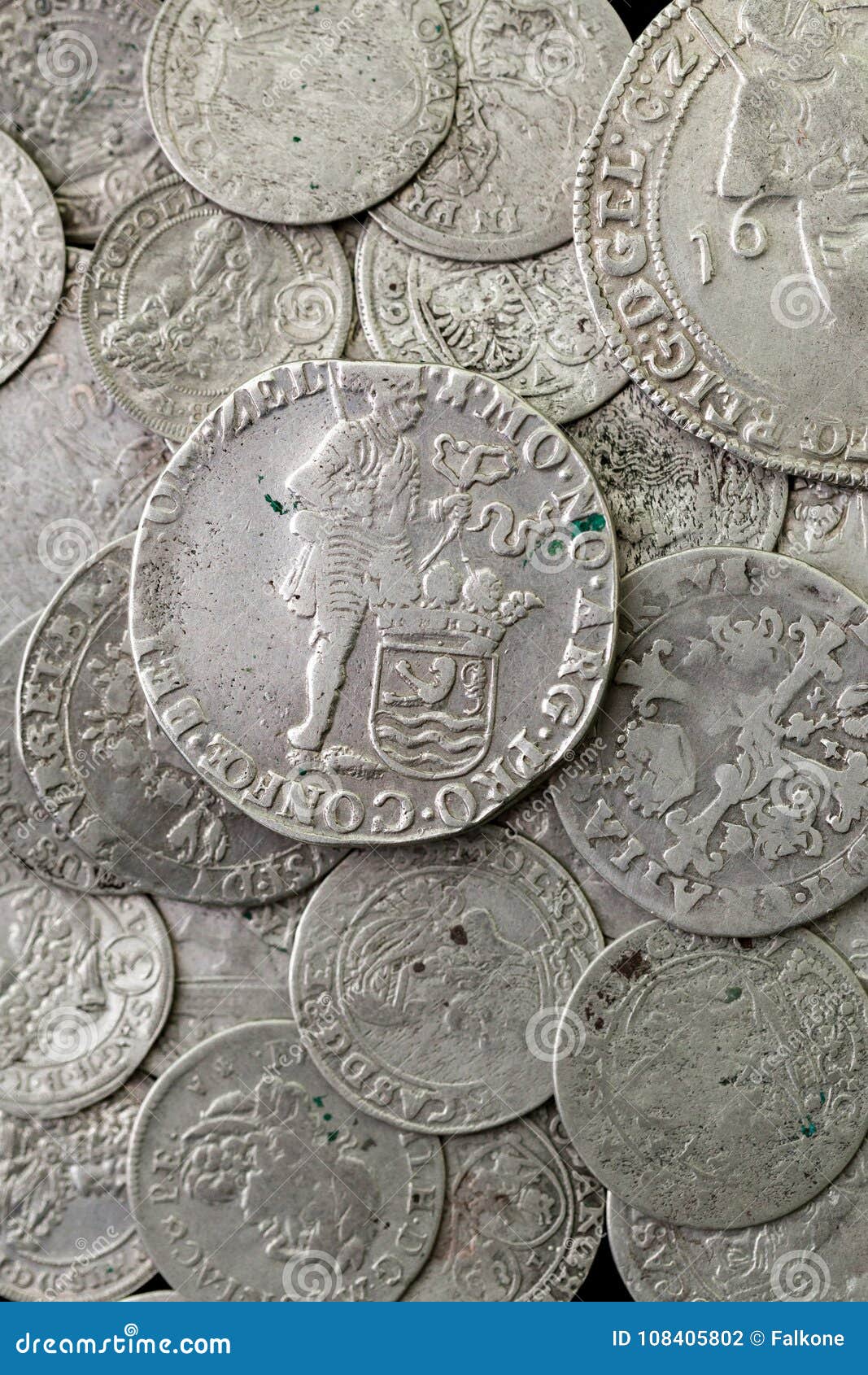 Ancient Silver Medieval Coins Stock Photo - Image of kingdom, king ...