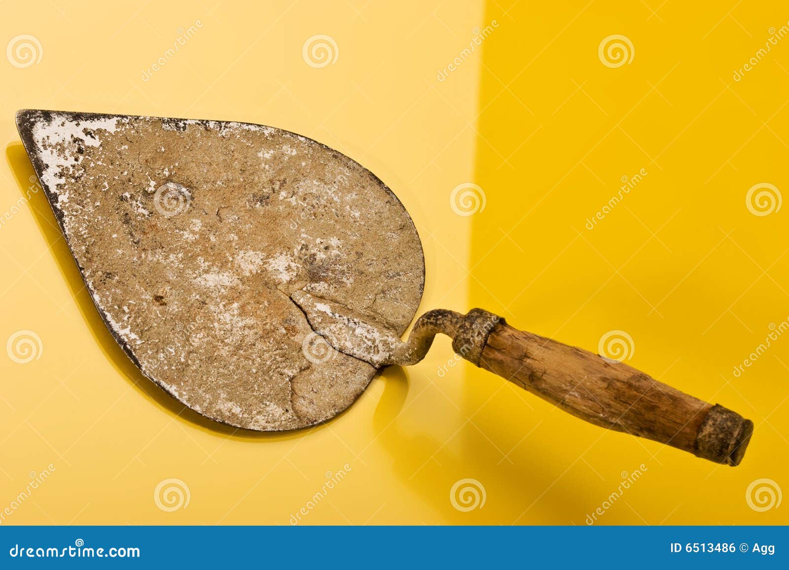 Trowel stock photo. Image of yellow, bricklayer, work - 6513486