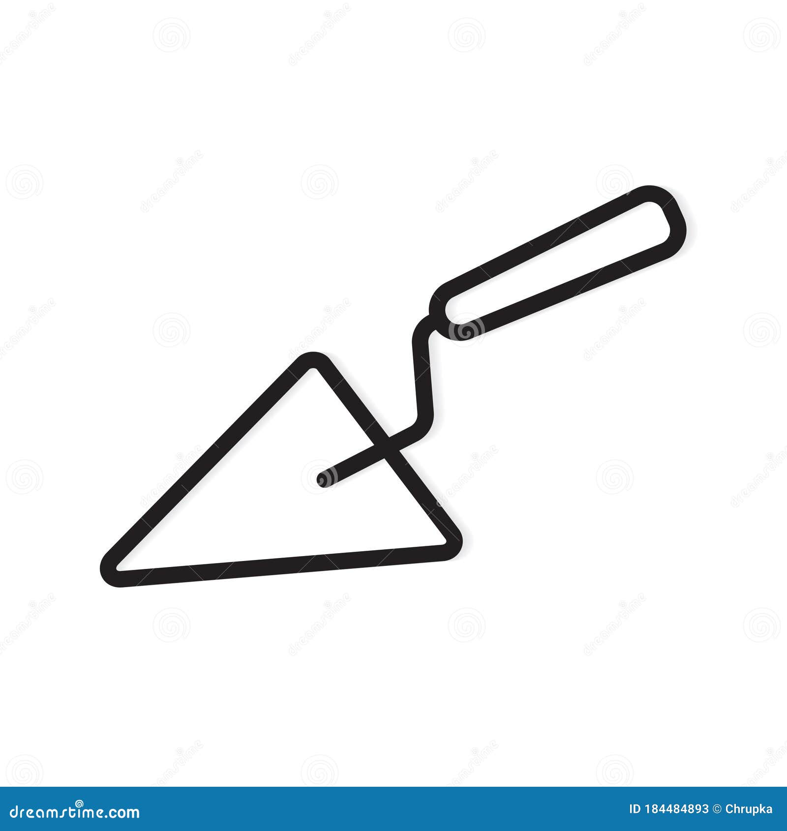 Trowel building icon stock vector. Illustration of manual - 184484893