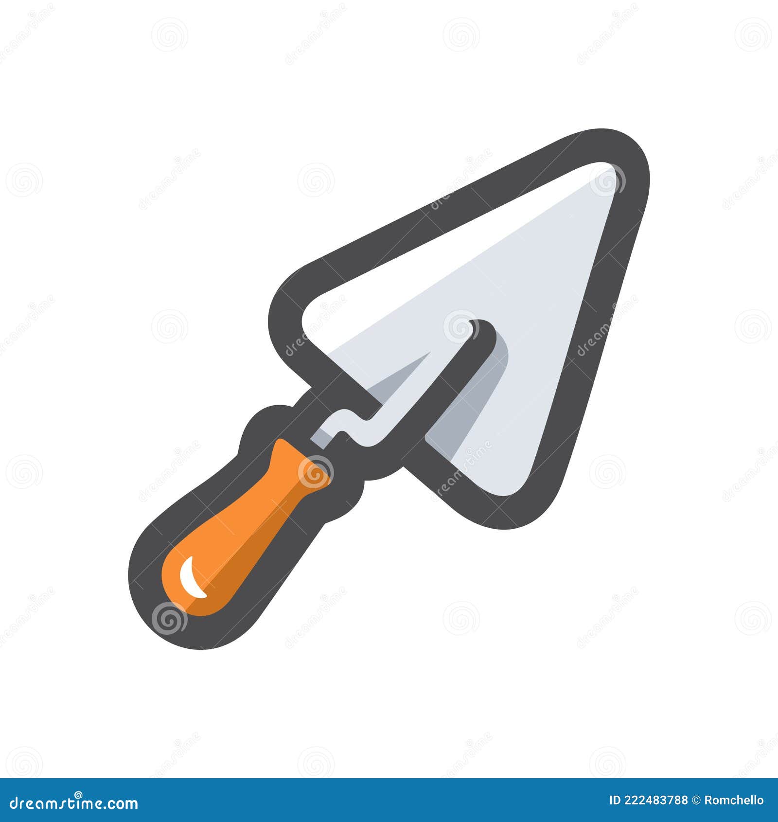 Trowel Construction Pain Plastering Tool Cartoon Vector | CartoonDealer ...