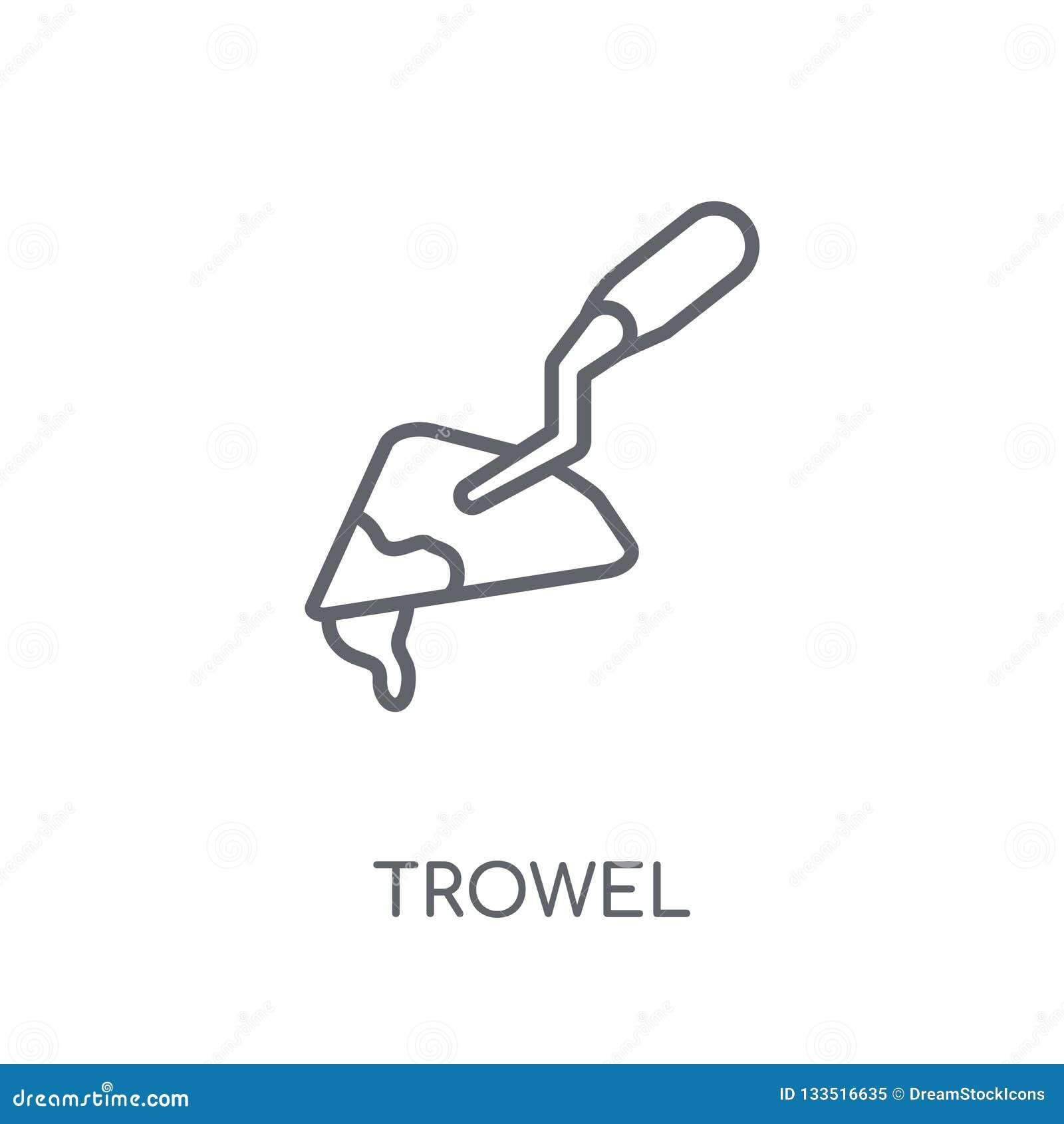 Trowel Linear Icon. Modern Outline Trowel Logo Concept on White Stock ...