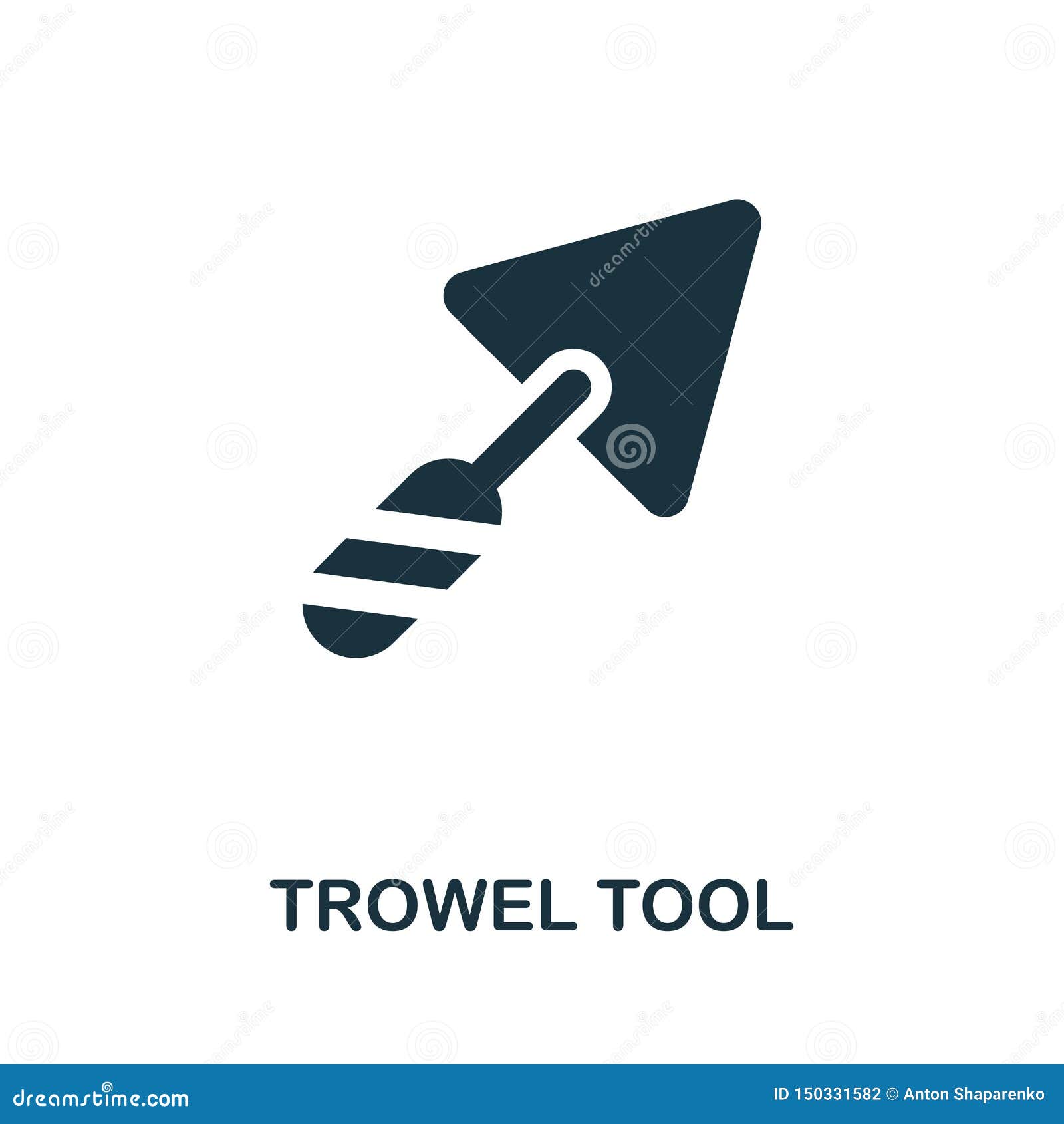 Trowel Tool Icon Illustration. Creative Sign from Construction Tools Icons Collection Stock ...