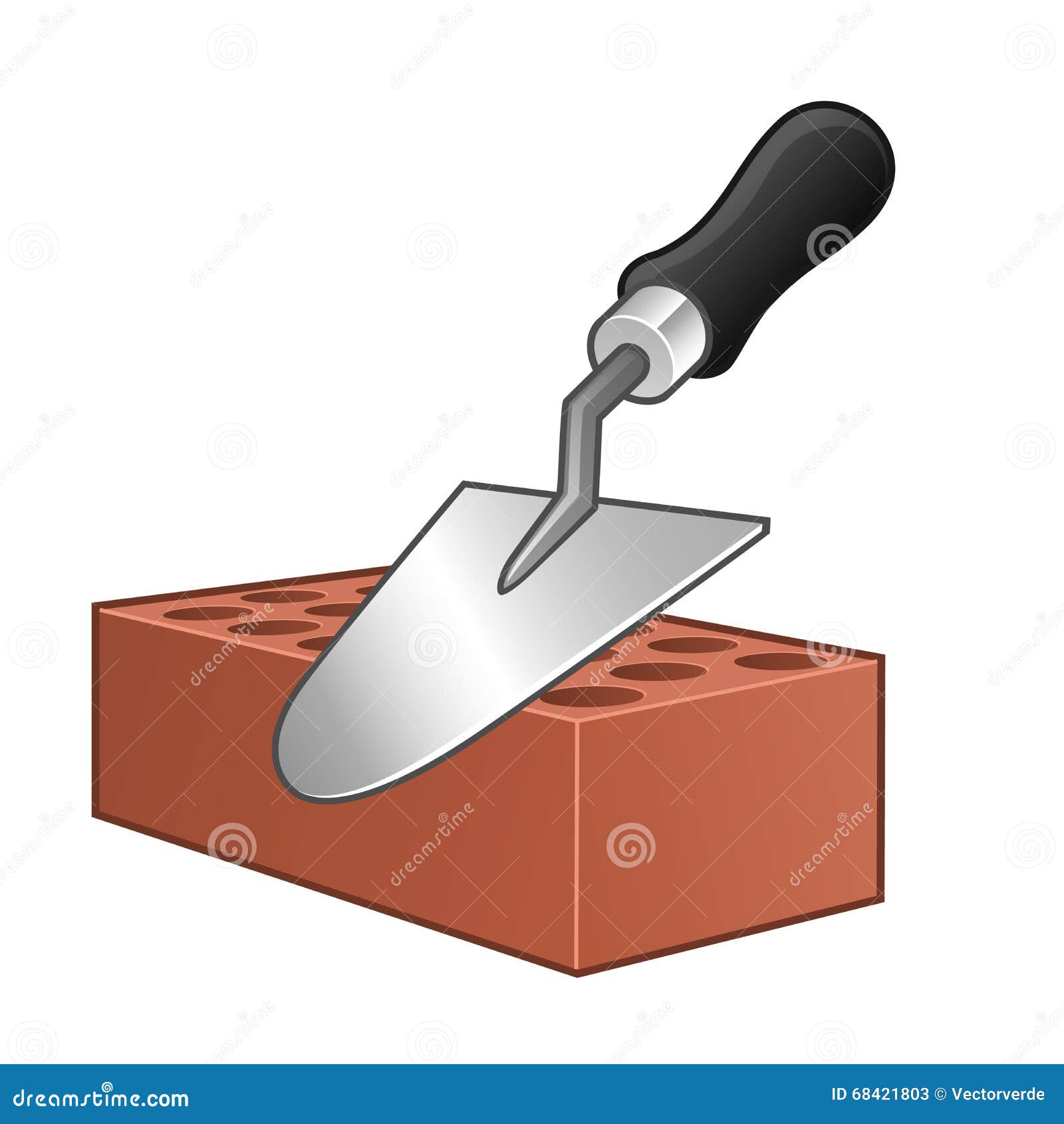 Trowel And Brick Vector Illustration | CartoonDealer.com #28936486