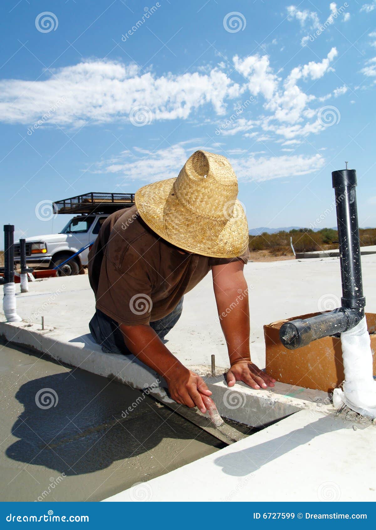 Trowling stock image. Image of tool, worker, trowl, concrete - 6727599