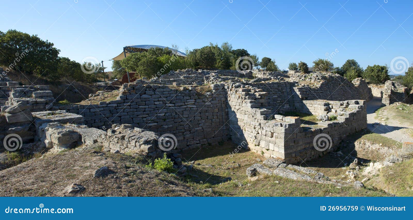 Troy Archeology Site in Turkey, Ancient Ruins Stock Image - Image of ...