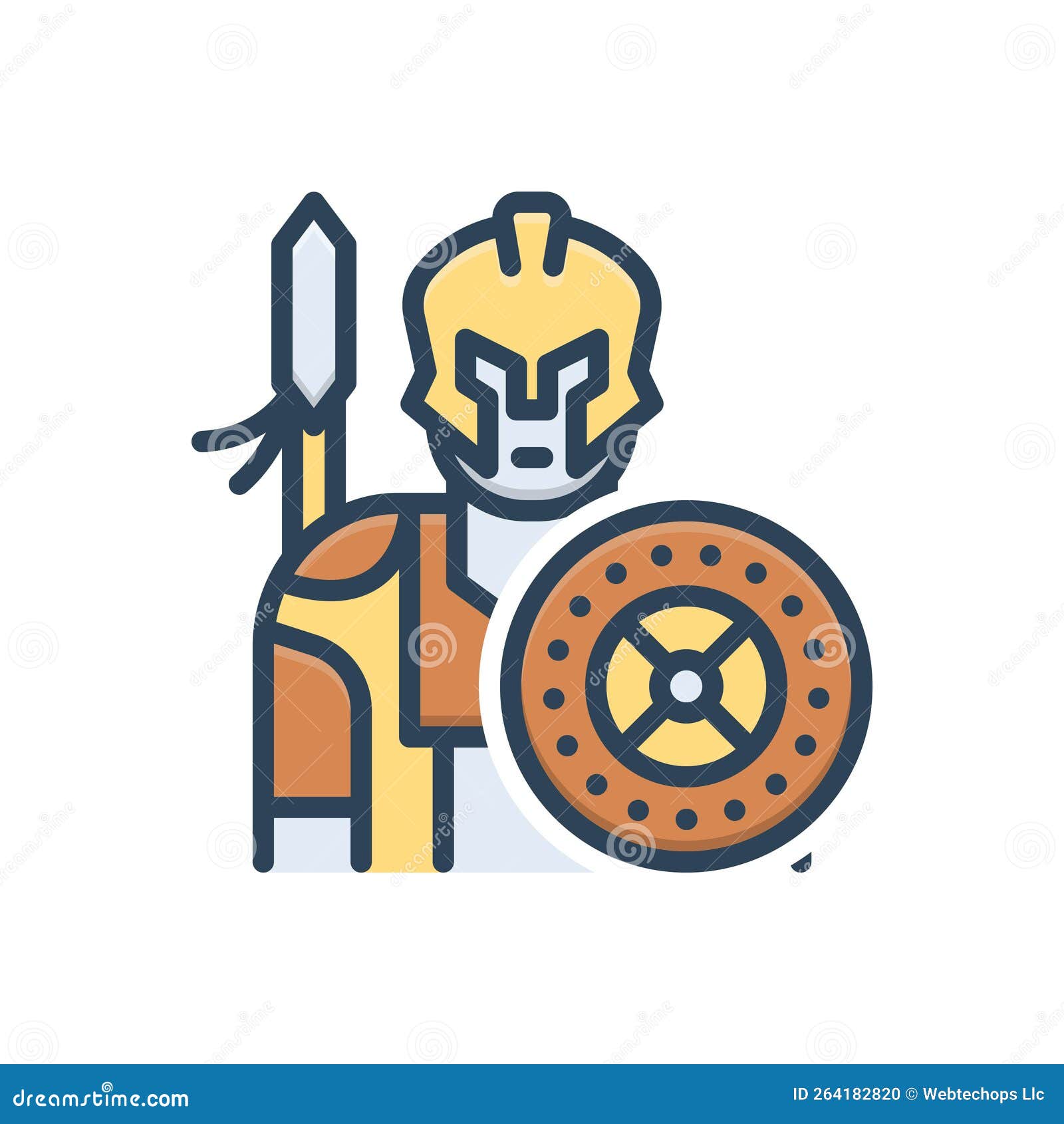 Color Illustration Icon for Troy, Warrior and Sparta Stock Vector ...