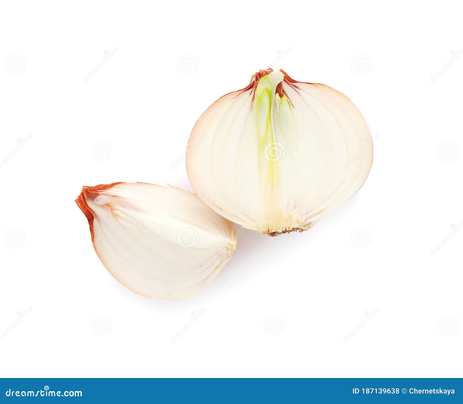 Trozos De Cebolla Fresca Aislados Foto de archivo - Imagen de aislado ...