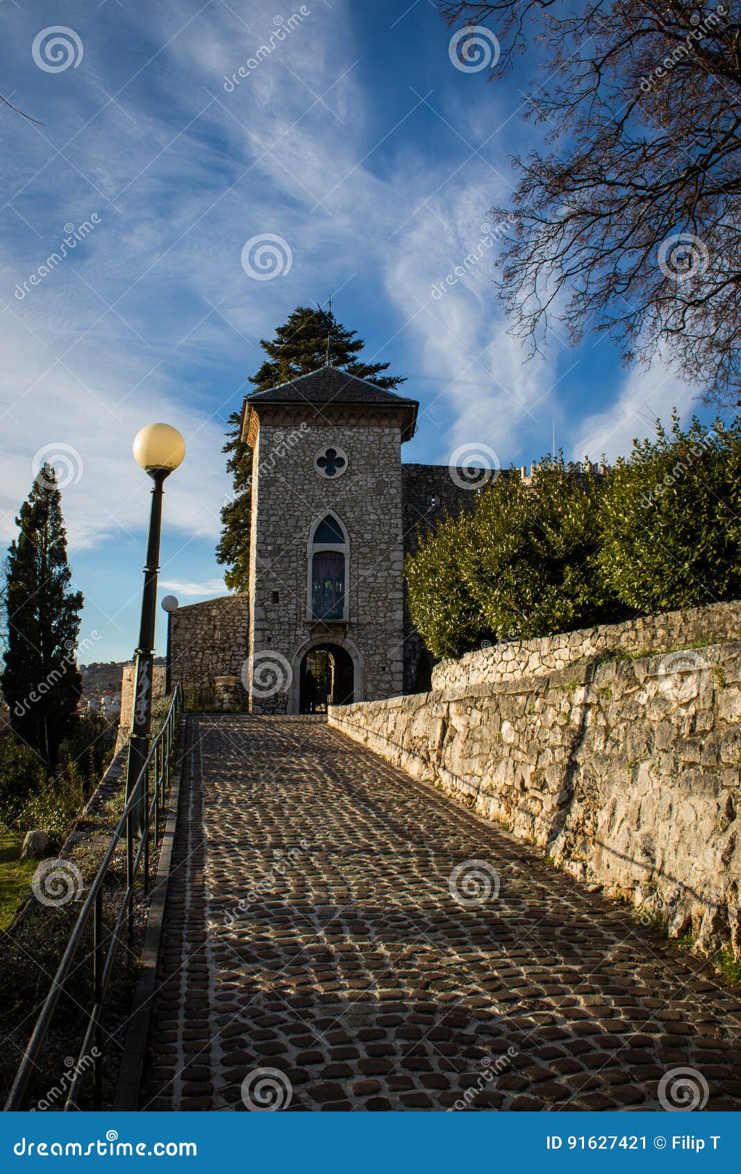 Trsat Castle stock image. Image of croatia, walk, history - 91627421