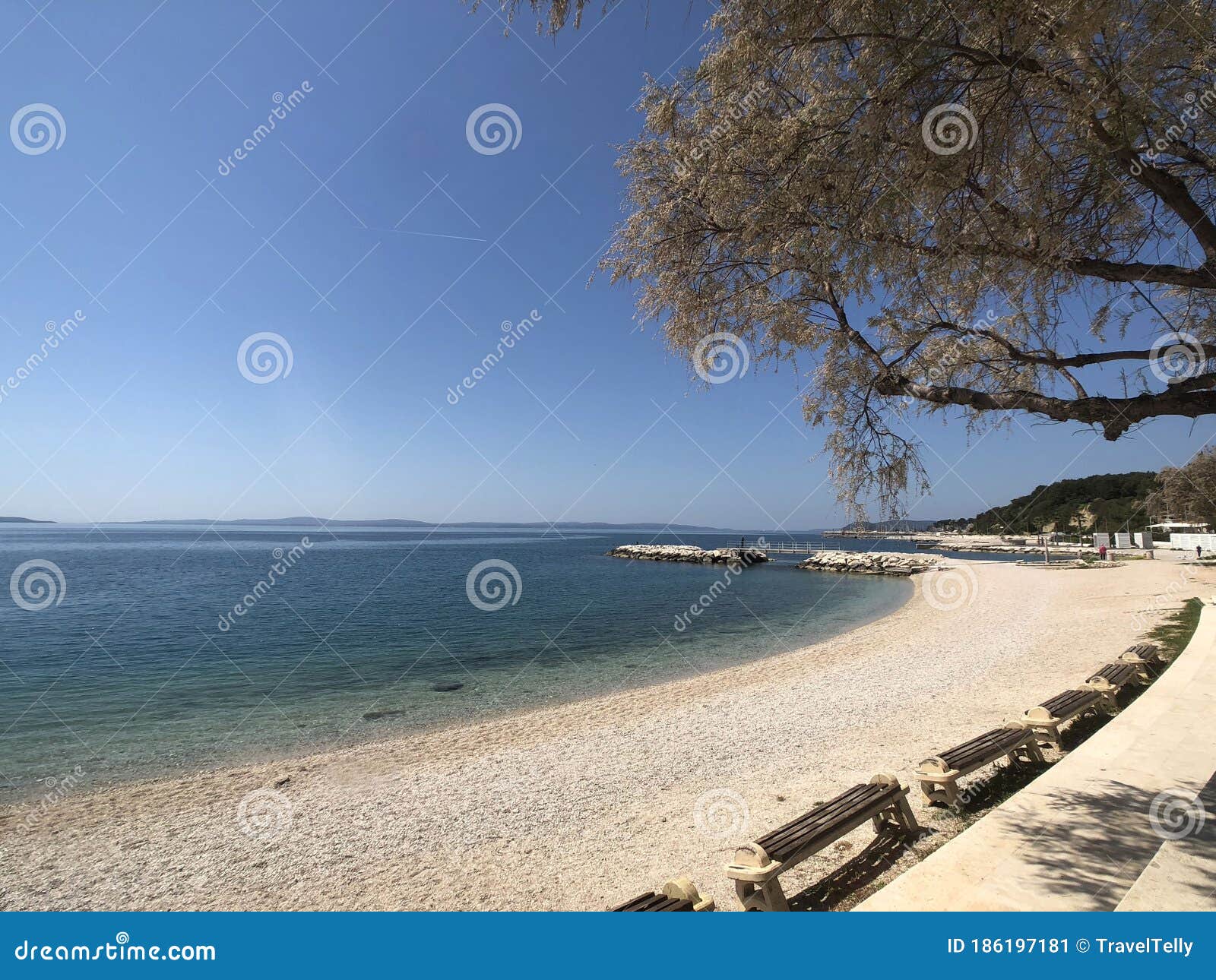 Trstenik Znjan Beach in Split Stock Image - Image of rock, nature ...