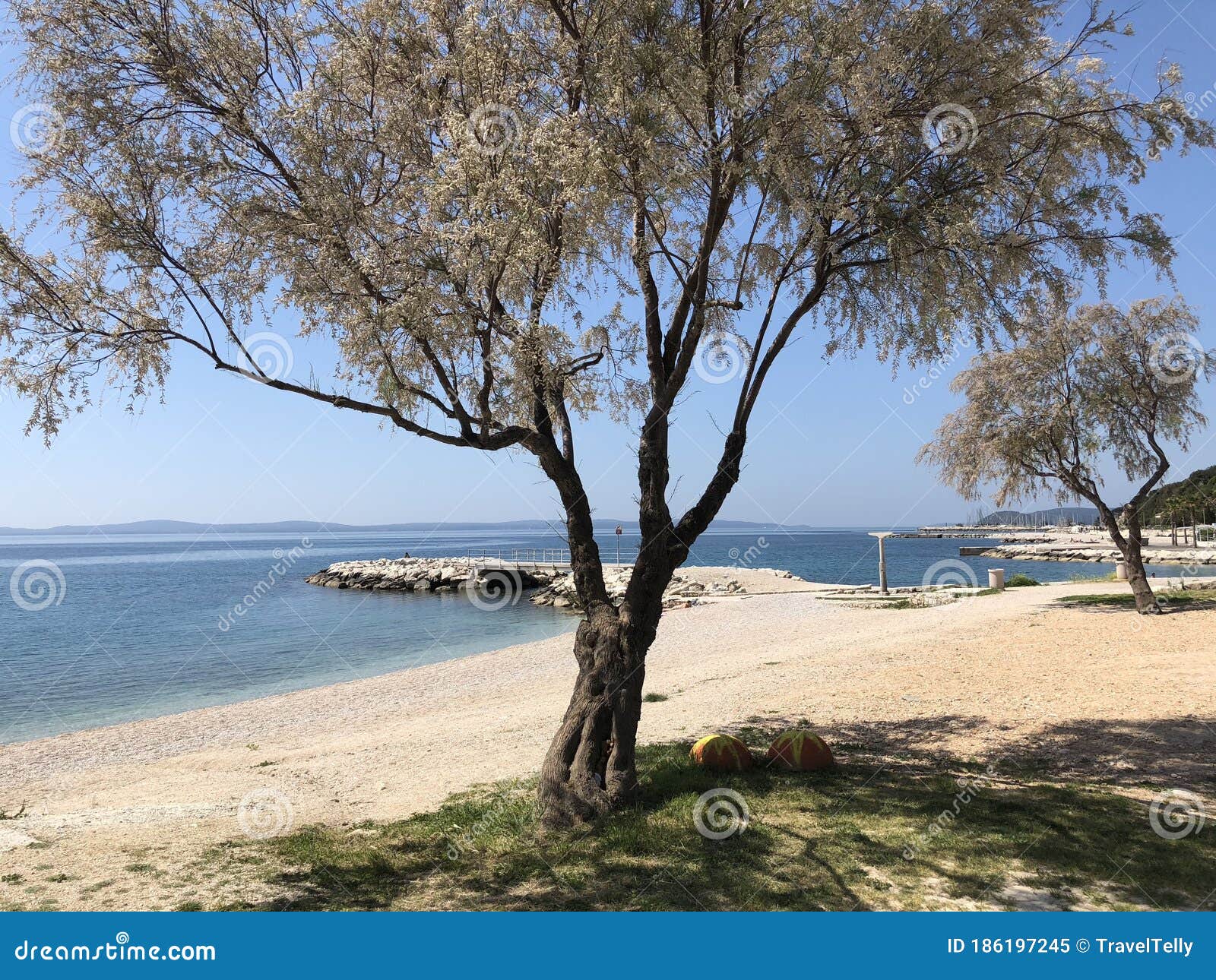Trstenik Znjan beach stock image. Image of nature, ocean - 186197245