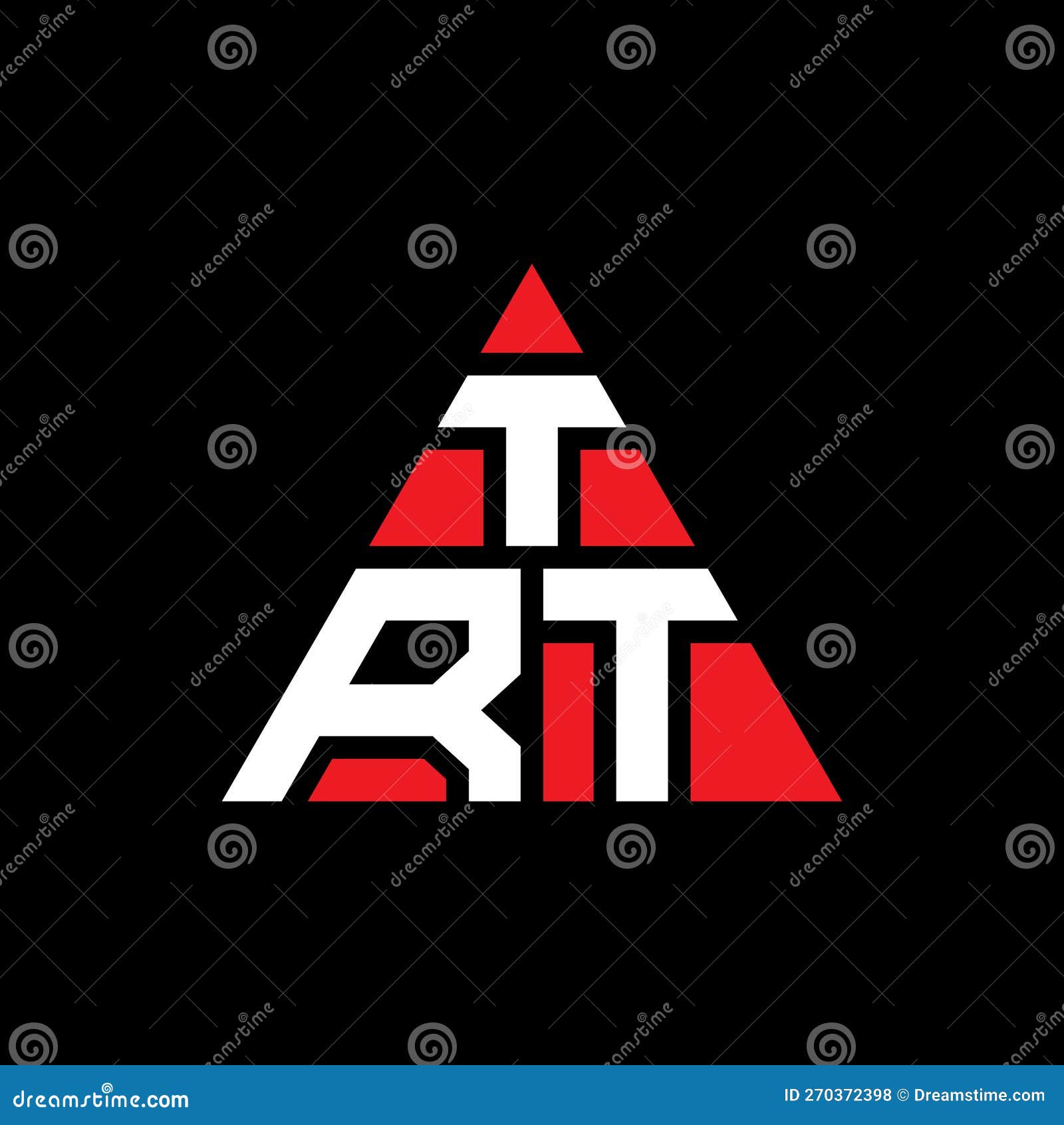 TRT Triangle Letter Logo Design with Triangle Shape. TRT Triangle Logo ...