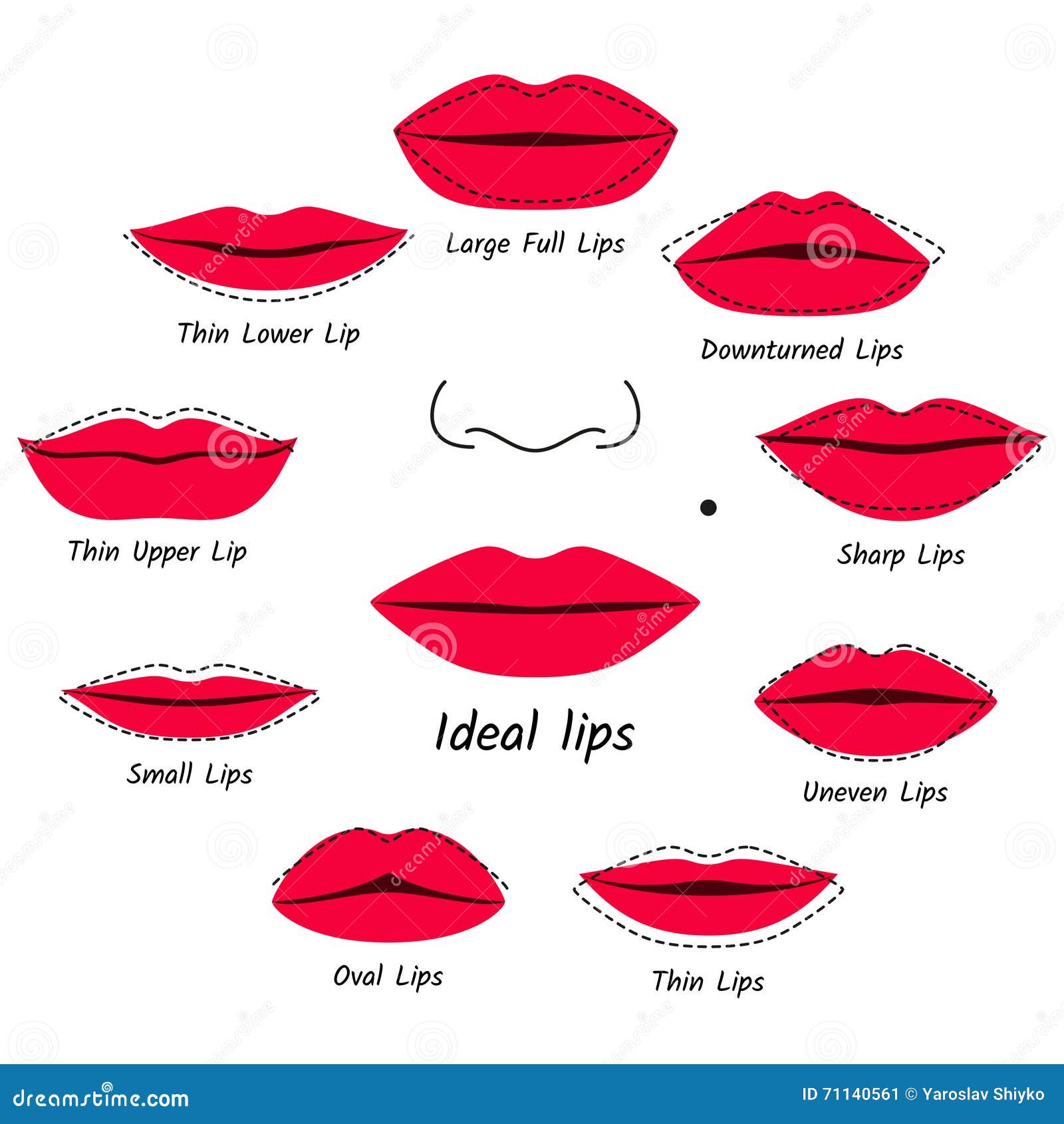 Trucco Correttivo Per Le Labbra Illustrazione Vettoriale ...