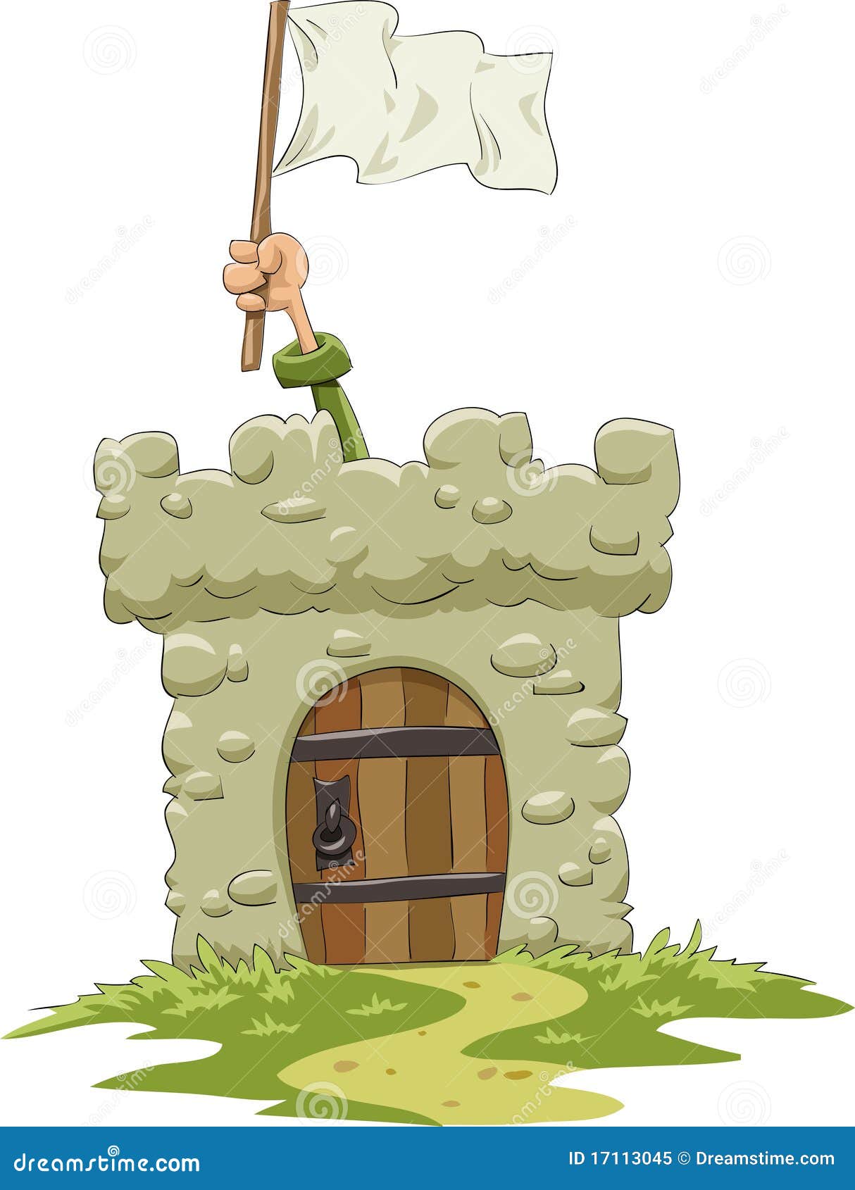 Truce stock vector. Illustration of fort, tower, white - 17113045