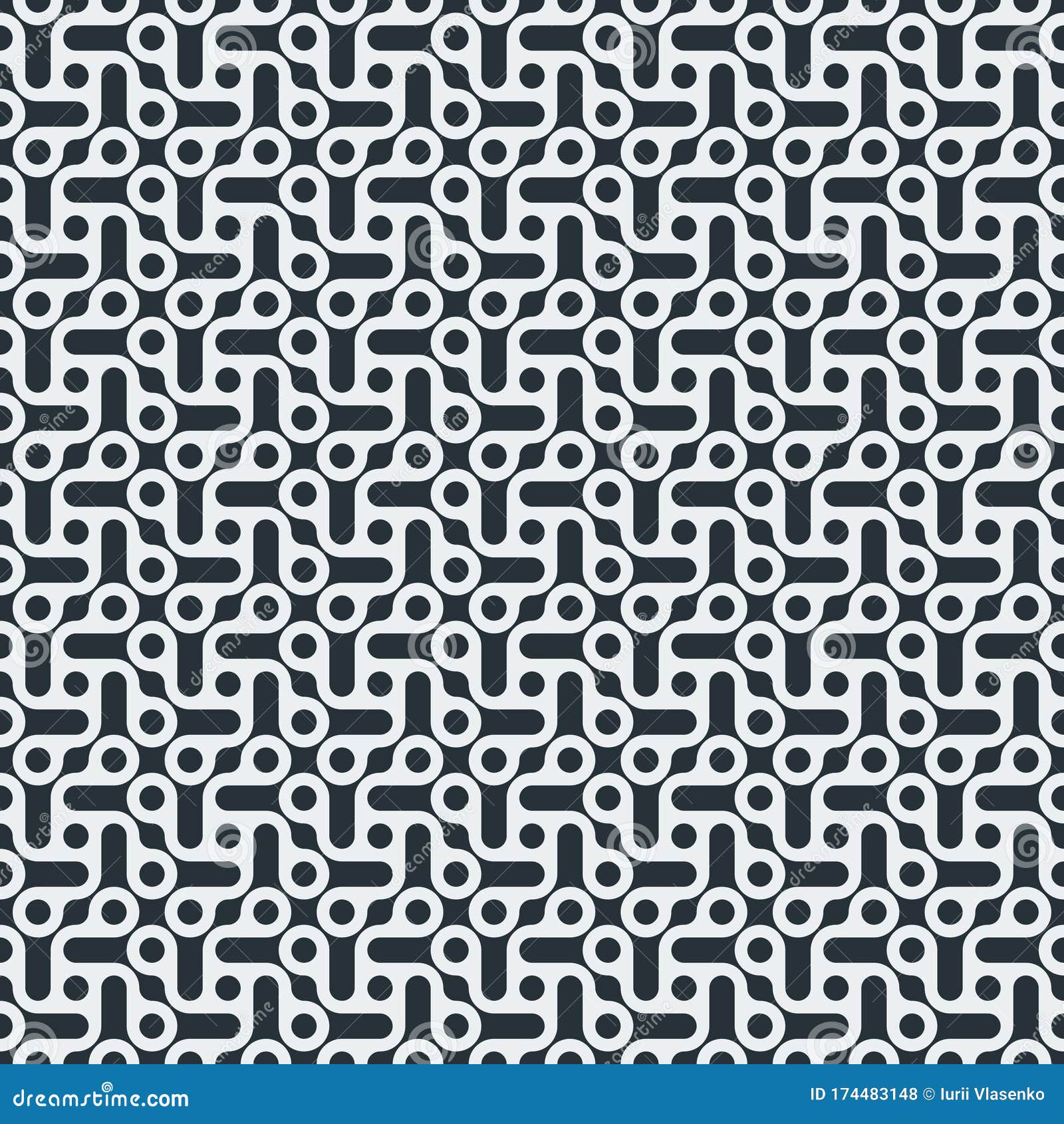 Truchet Motif Pattern Generative Tile Art Background Illustration Stock ...