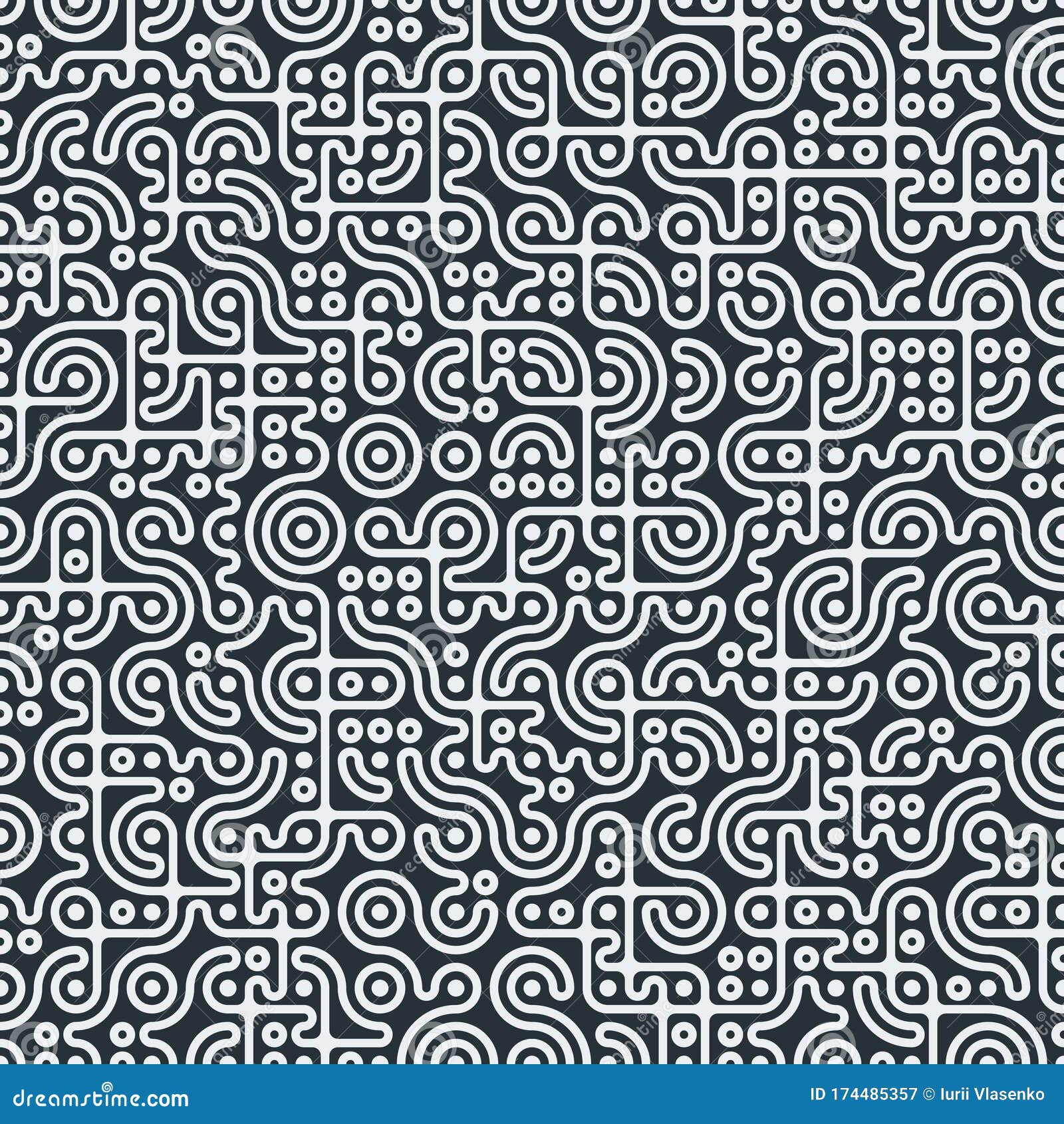 Truchet Random Pattern Generative Tile Art Background Illustration ...