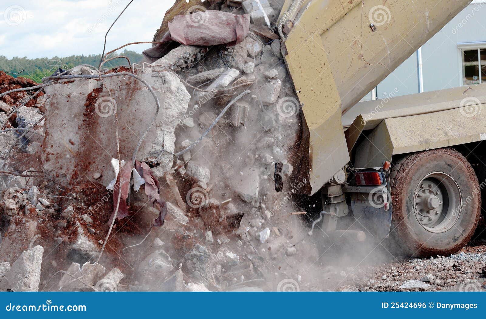 Truck stock photo. Image of demolition, site, dumping - 25424696