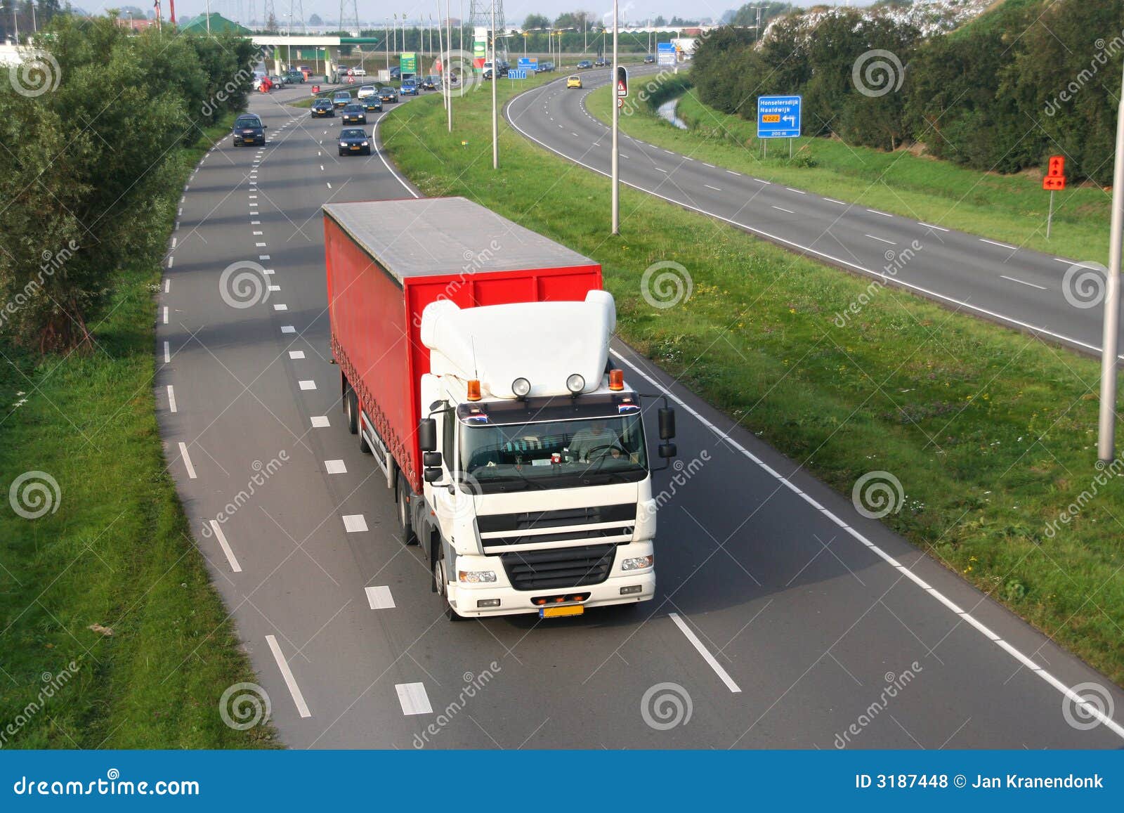 Truck stock photo. Image of lorry, road, semi, speed, front - 3187448