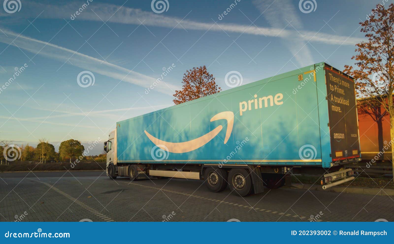A Truck of Amazon Prime on a Parking Lot Editorial Photography - Image ...