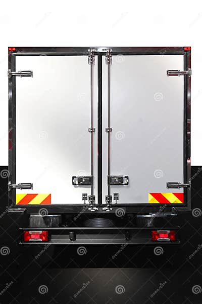 Truck back doors stock photo. Image of closed, white - 39880542