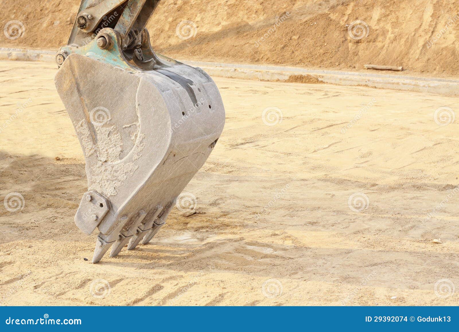 Backhoe In Construction Tasks Of A Road. Preparation Of The Land For ...